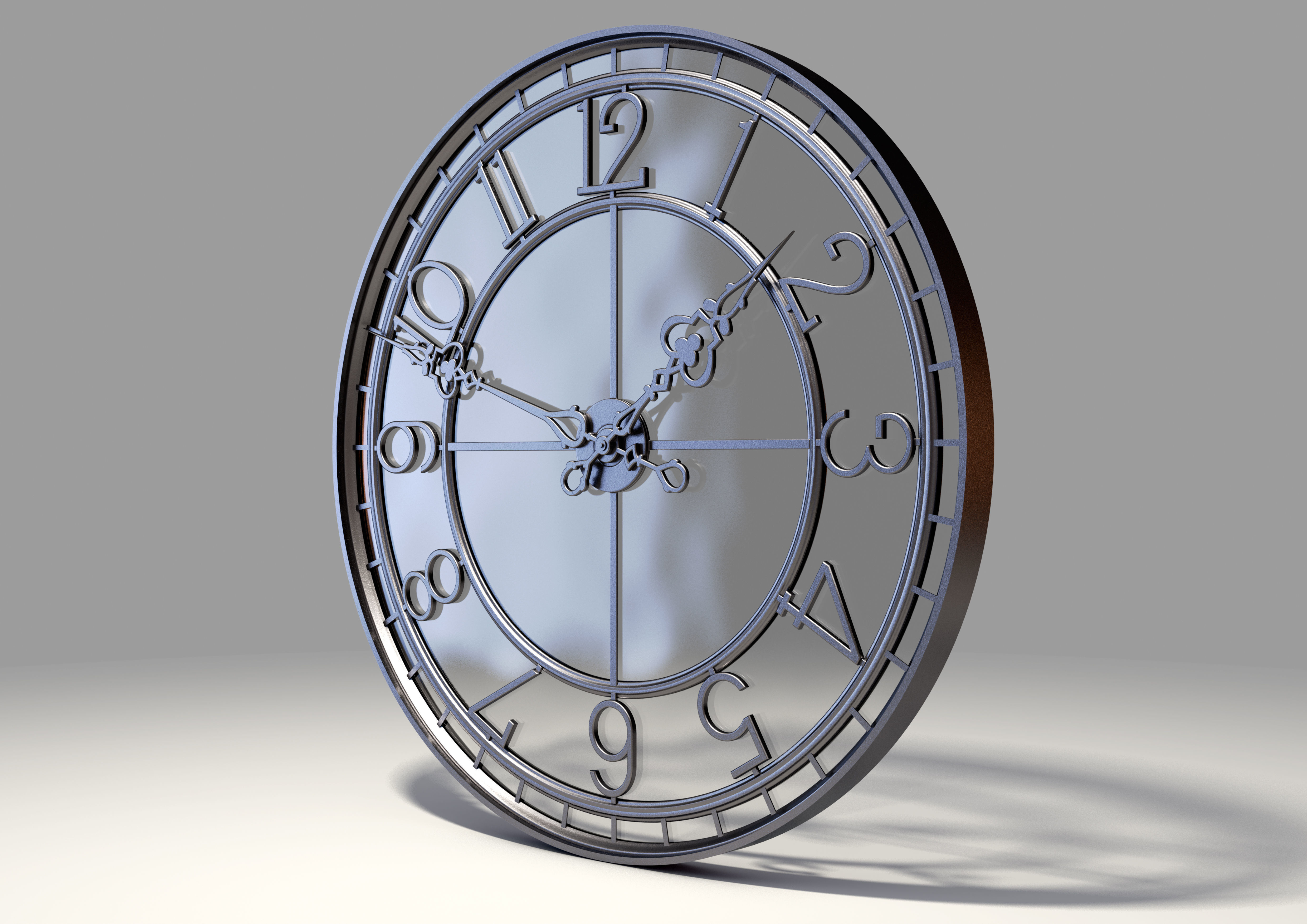 Modern Glass Tower Clock 3D model | CGTrader