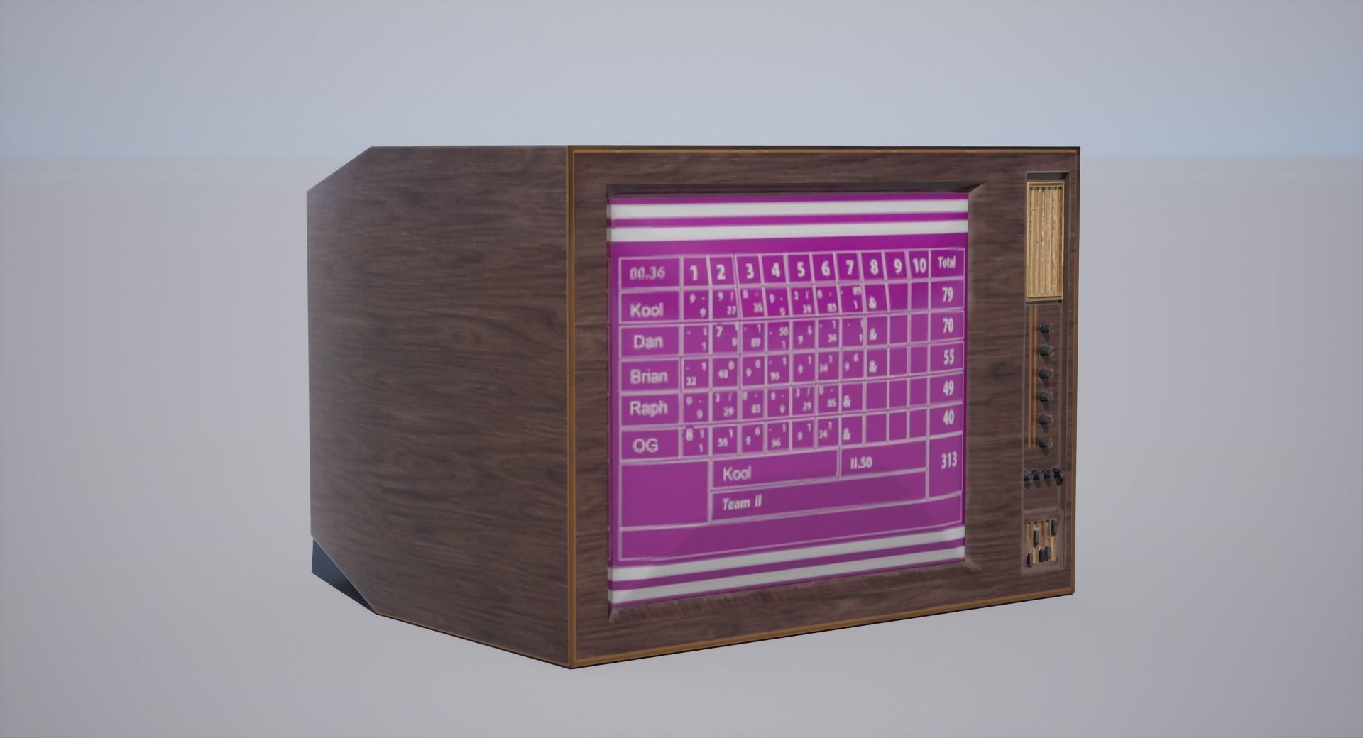 3D model TV Screen Bowling VR / AR / low-poly | CGTrader