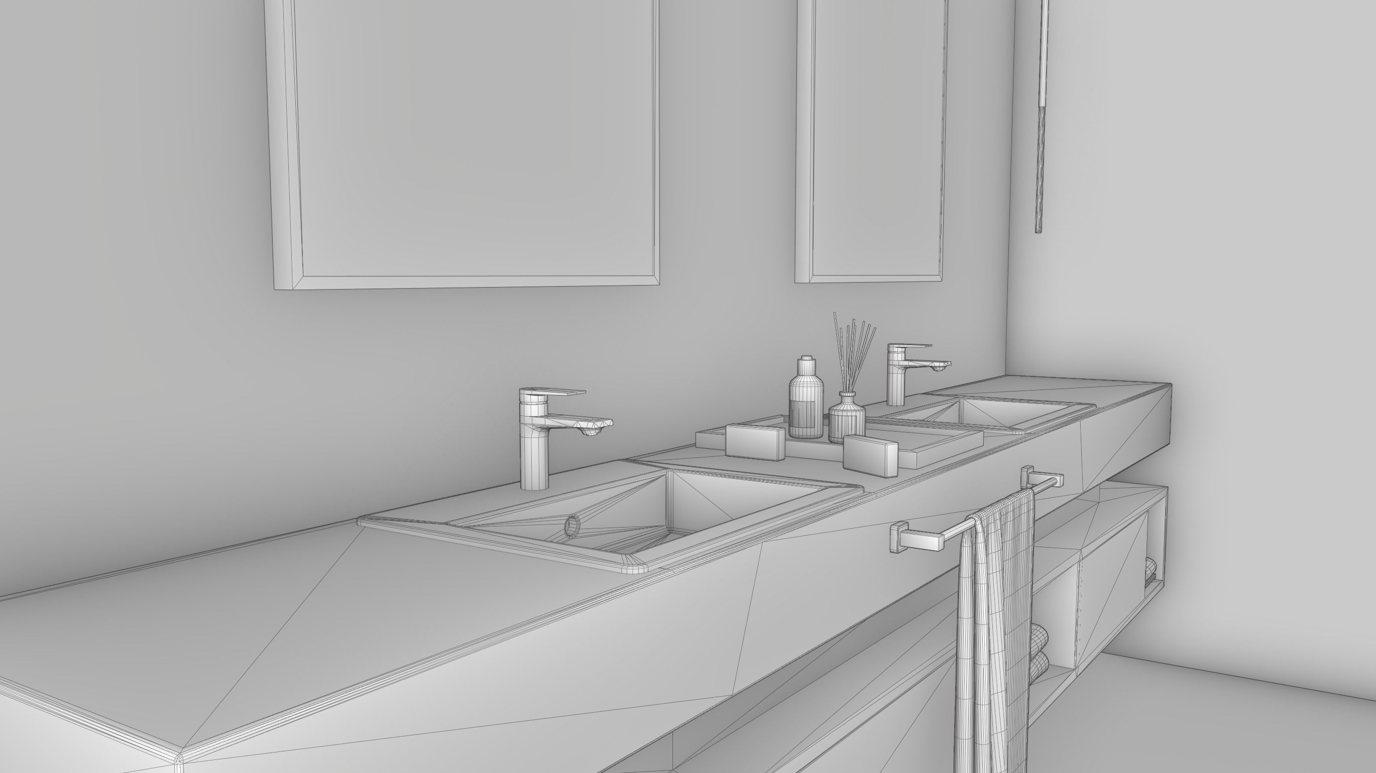 3D model Bathroom Interior Scene VR / AR / low-poly | CGTrader