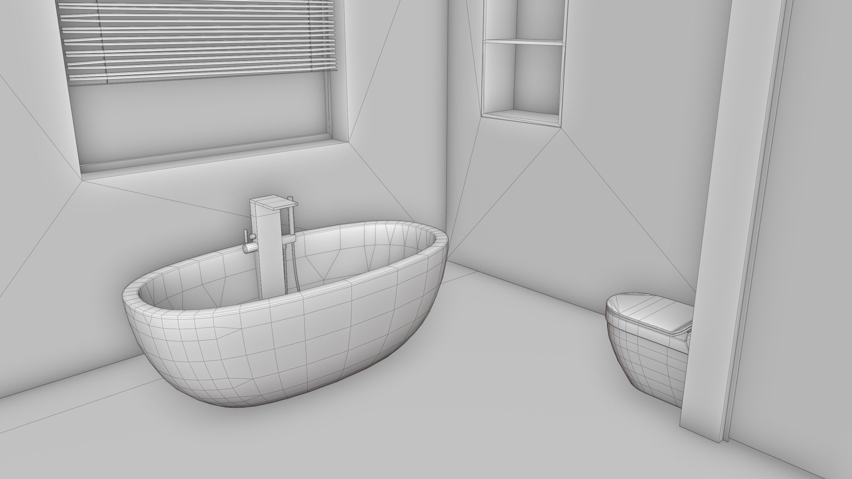 3D model Bathroom Interior Scene VR / AR / low-poly | CGTrader