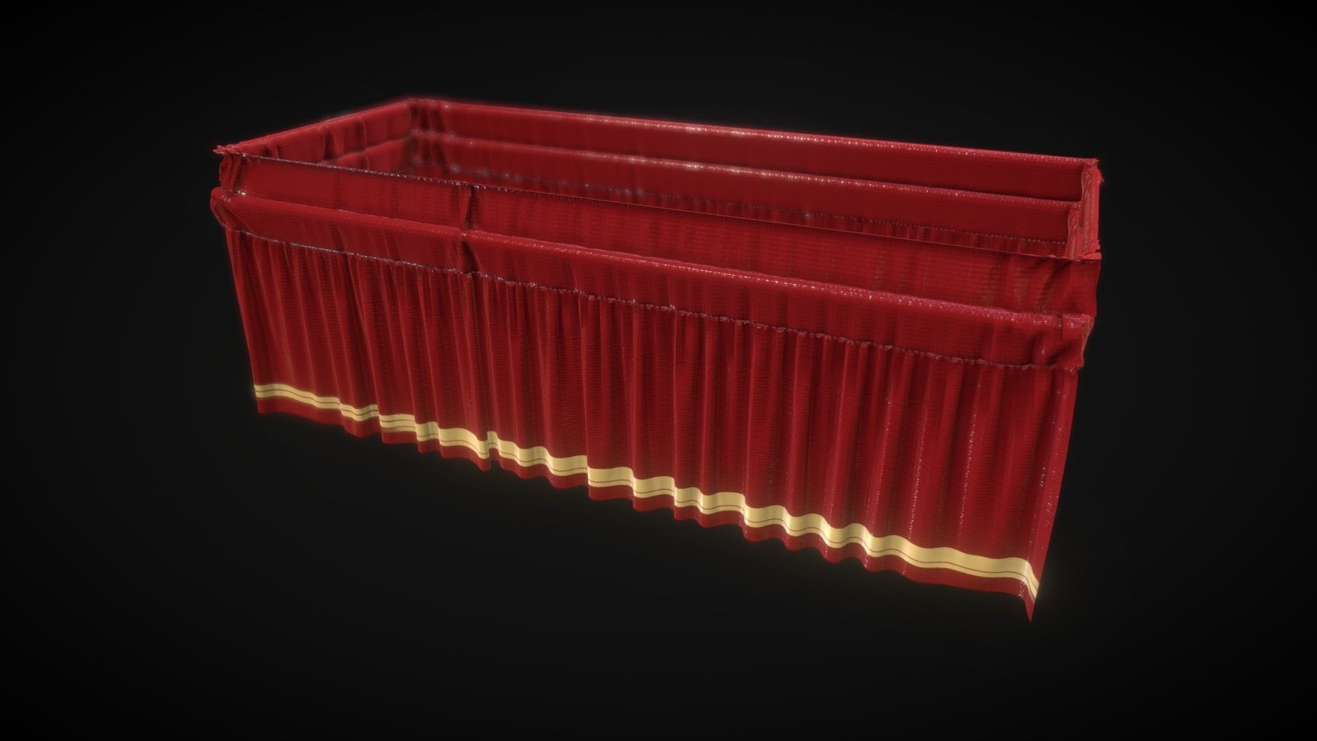 3D model Theatre Curtain - backdrop Animated VR / AR / low-poly | CGTrader