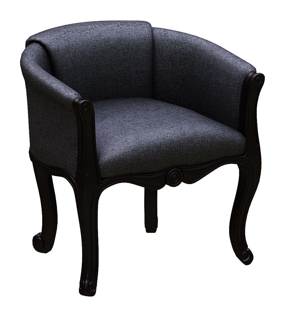 3D model Dining chair leather and black wood VR / AR / low-poly | CGTrader