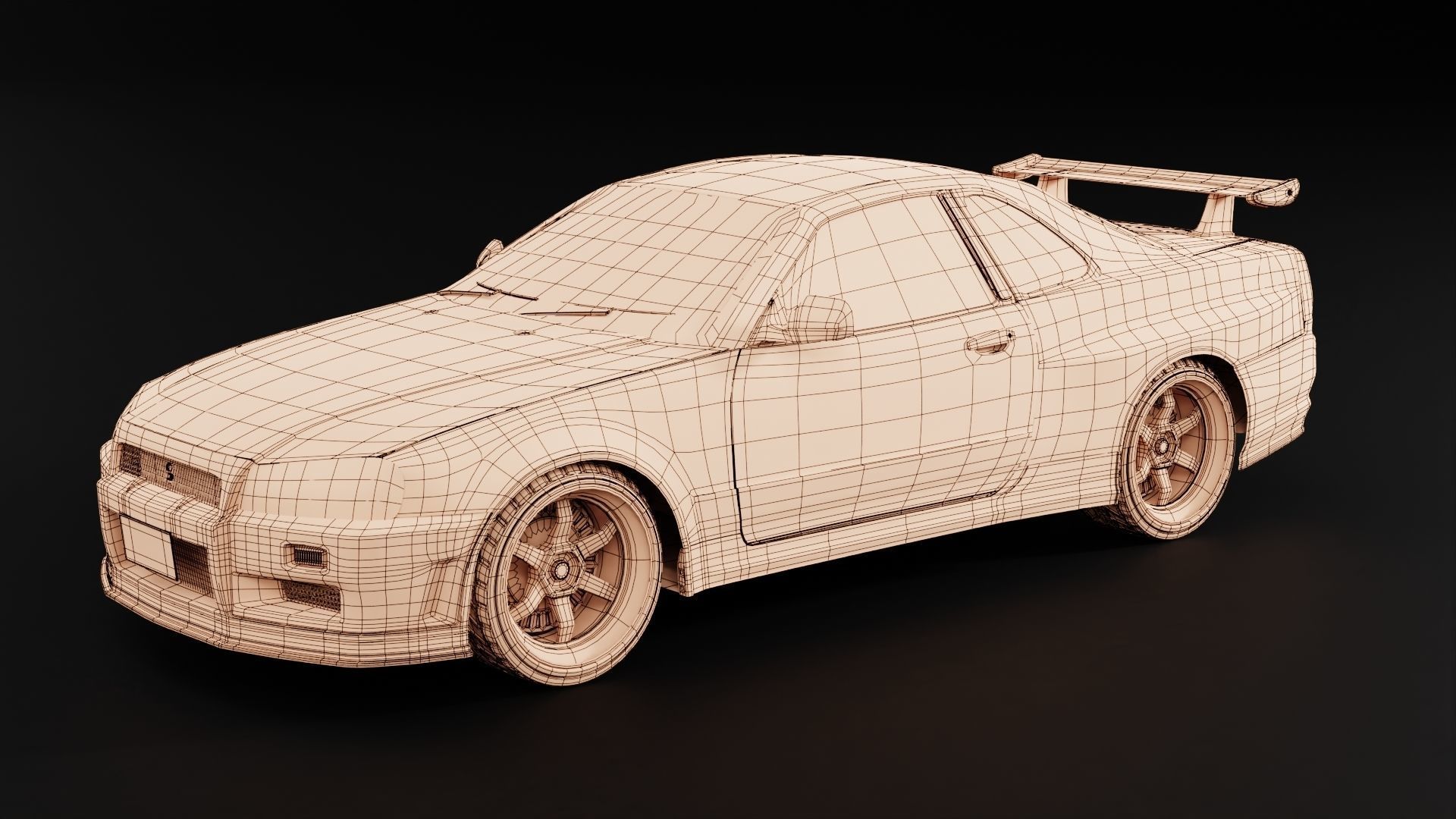 3D model Nissan Skyline GT-R R34 VR / AR / low-poly | CGTrader