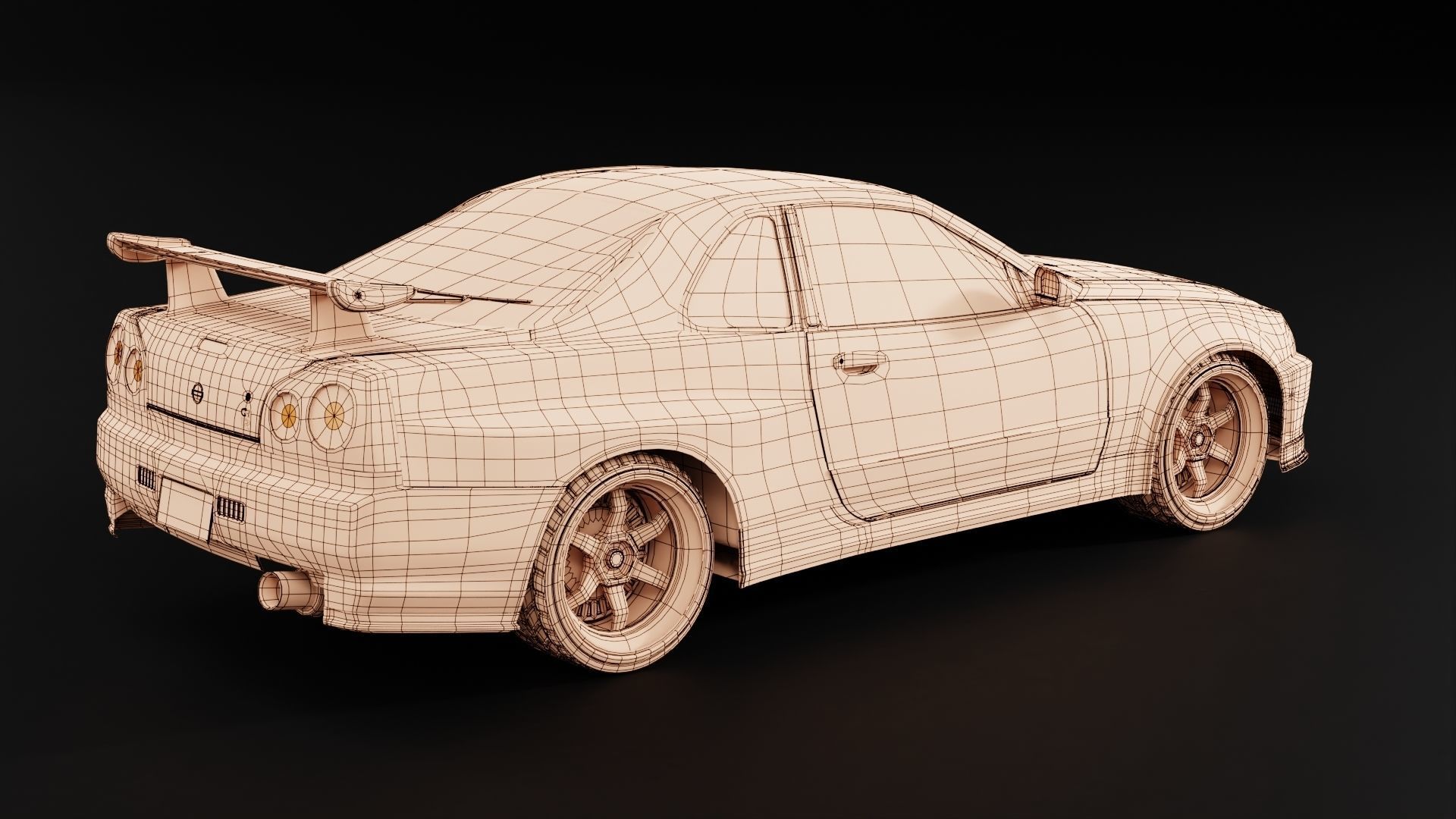 3D model Nissan Skyline GT-R R34 VR / AR / low-poly | CGTrader