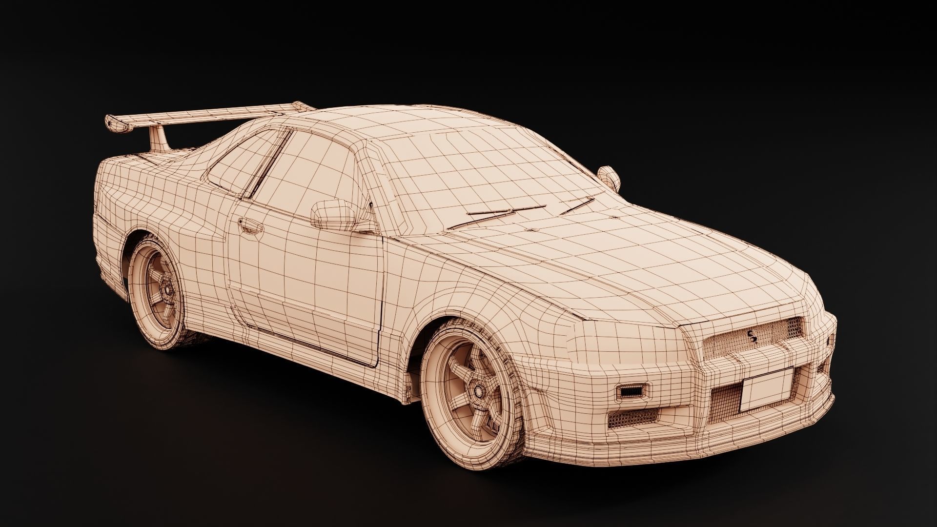 3D model Nissan Skyline GT-R R34 VR / AR / low-poly | CGTrader