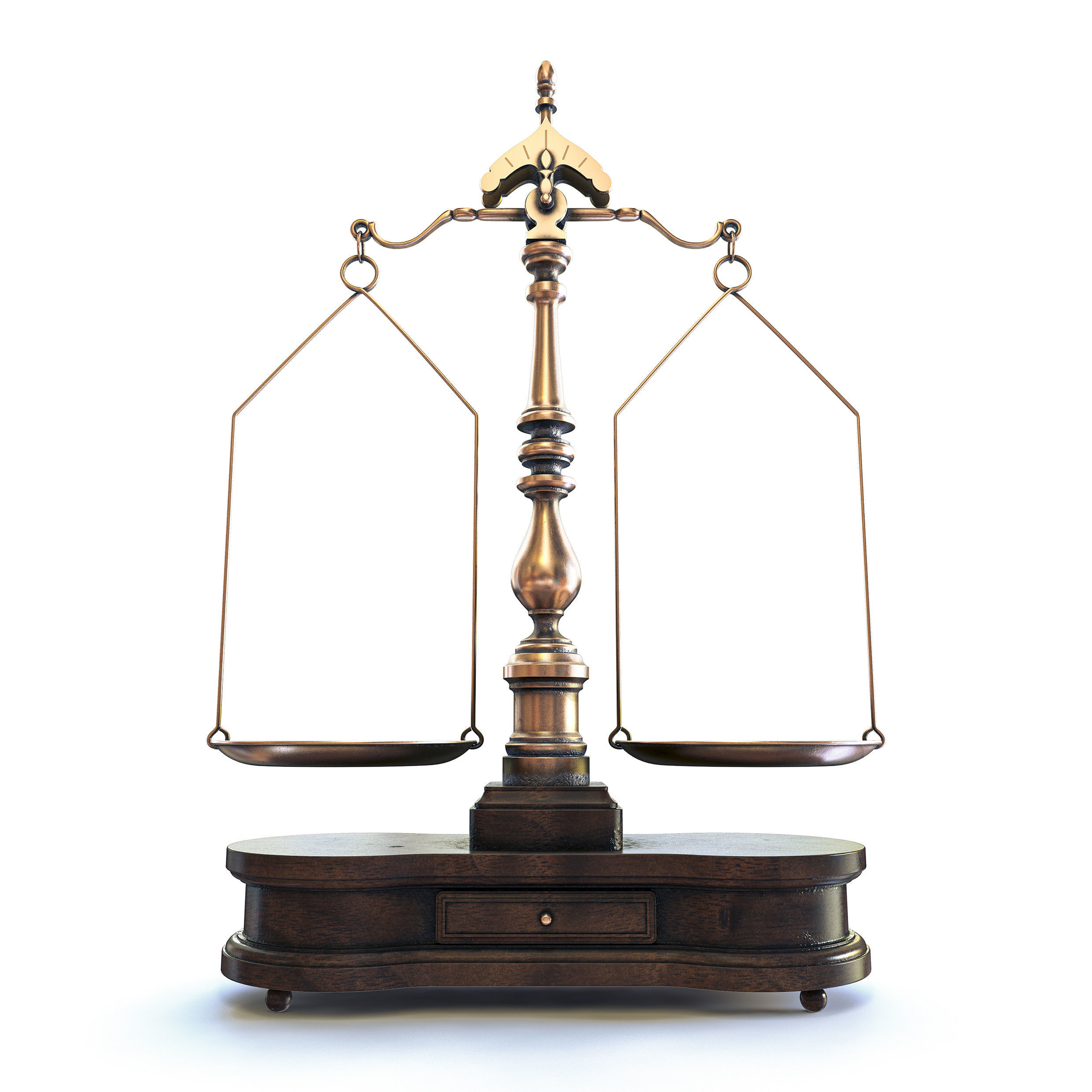 Ornate Justice Scale 3D model | CGTrader