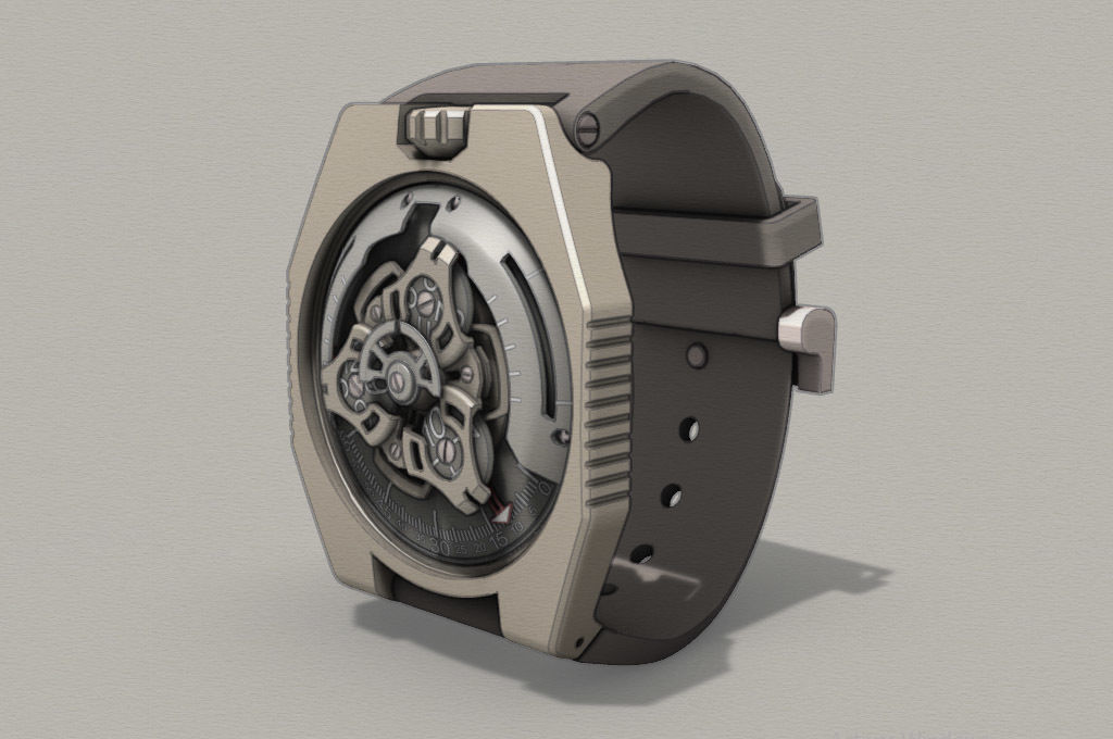 Complex wrist watch 3D model | CGTrader