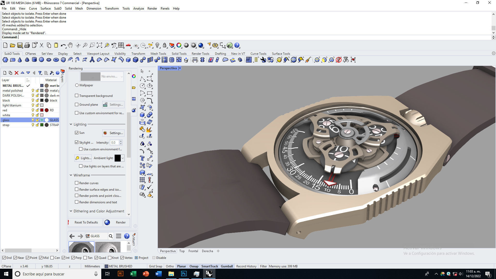 Complex wrist watch 3D model | CGTrader