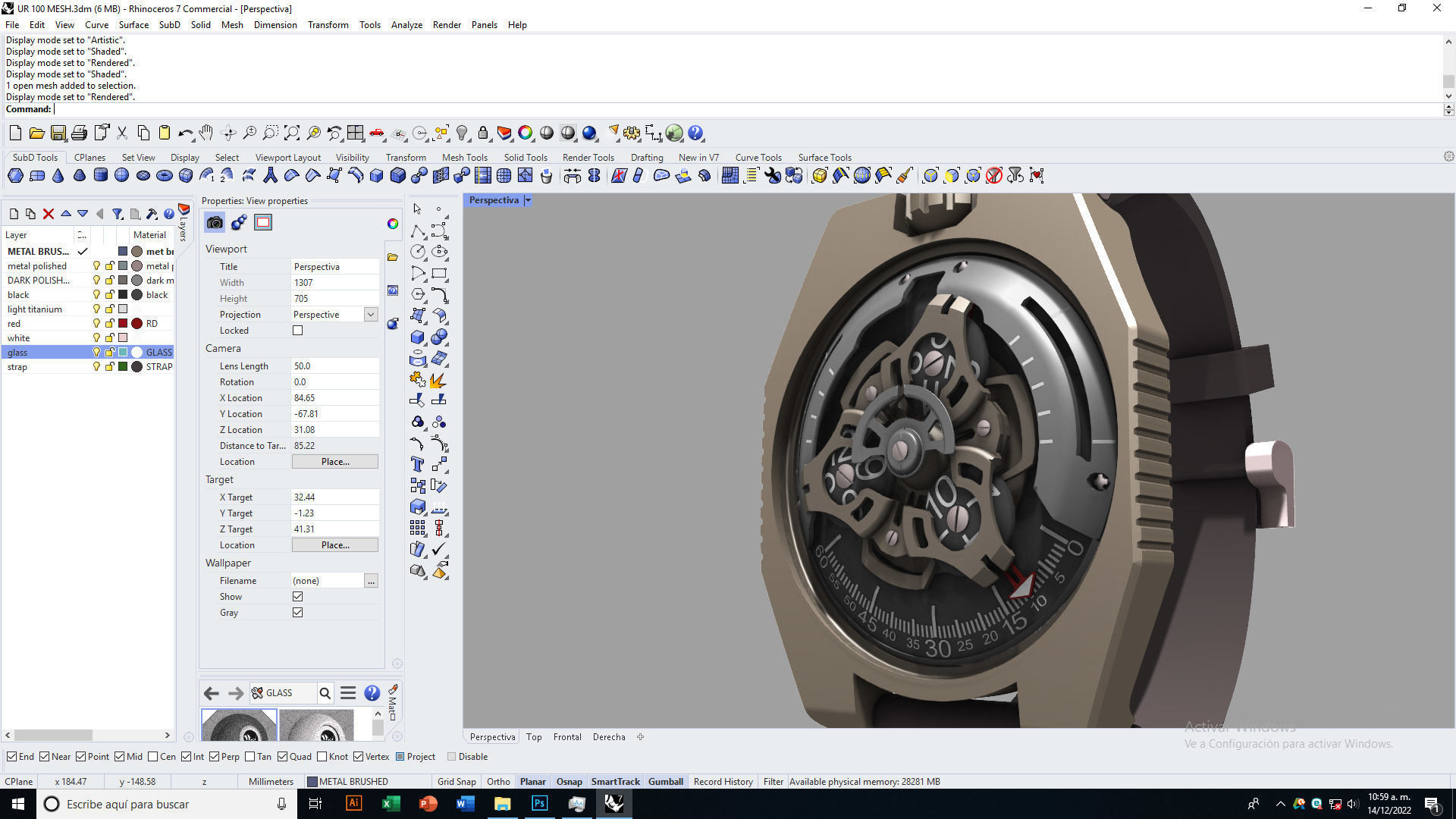Complex wrist watch 3D model | CGTrader