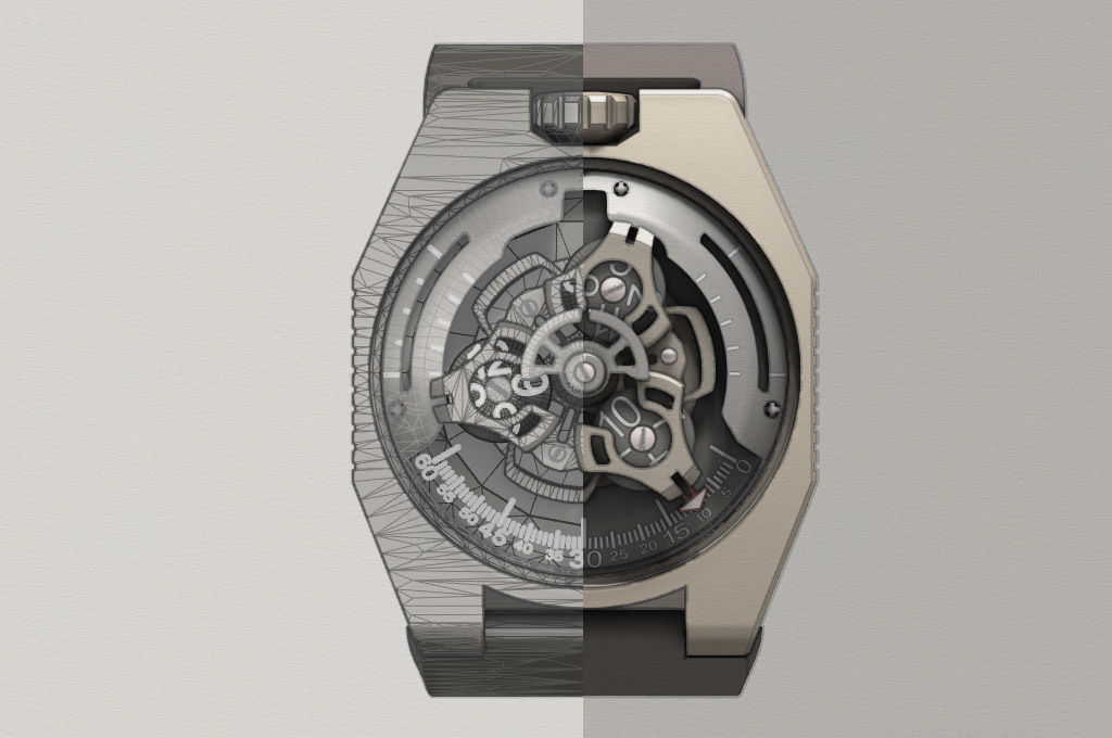 Complex wrist watch 3D model | CGTrader