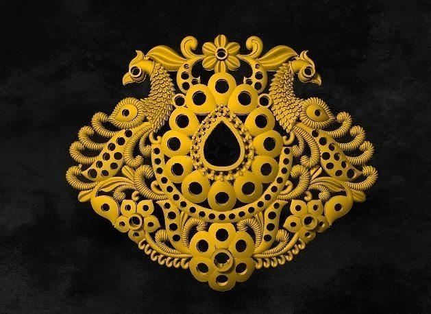 locket ornate gold brooch 3D model 3D printable | CGTrader