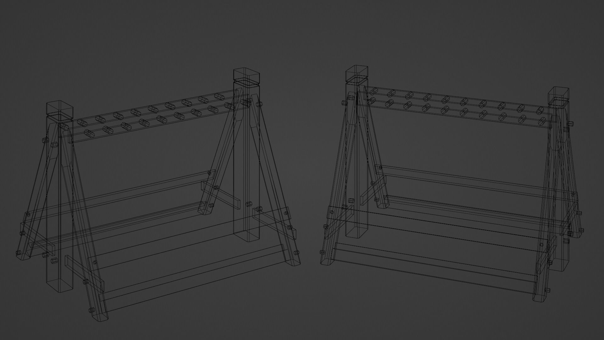 Medieval Weapon Racks free VR / AR / low-poly 3D model | CGTrader