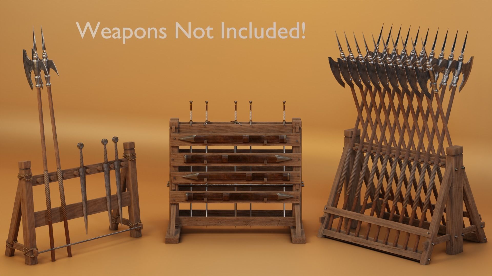 Medieval Weapon Racks free VR / AR / low-poly 3D model | CGTrader