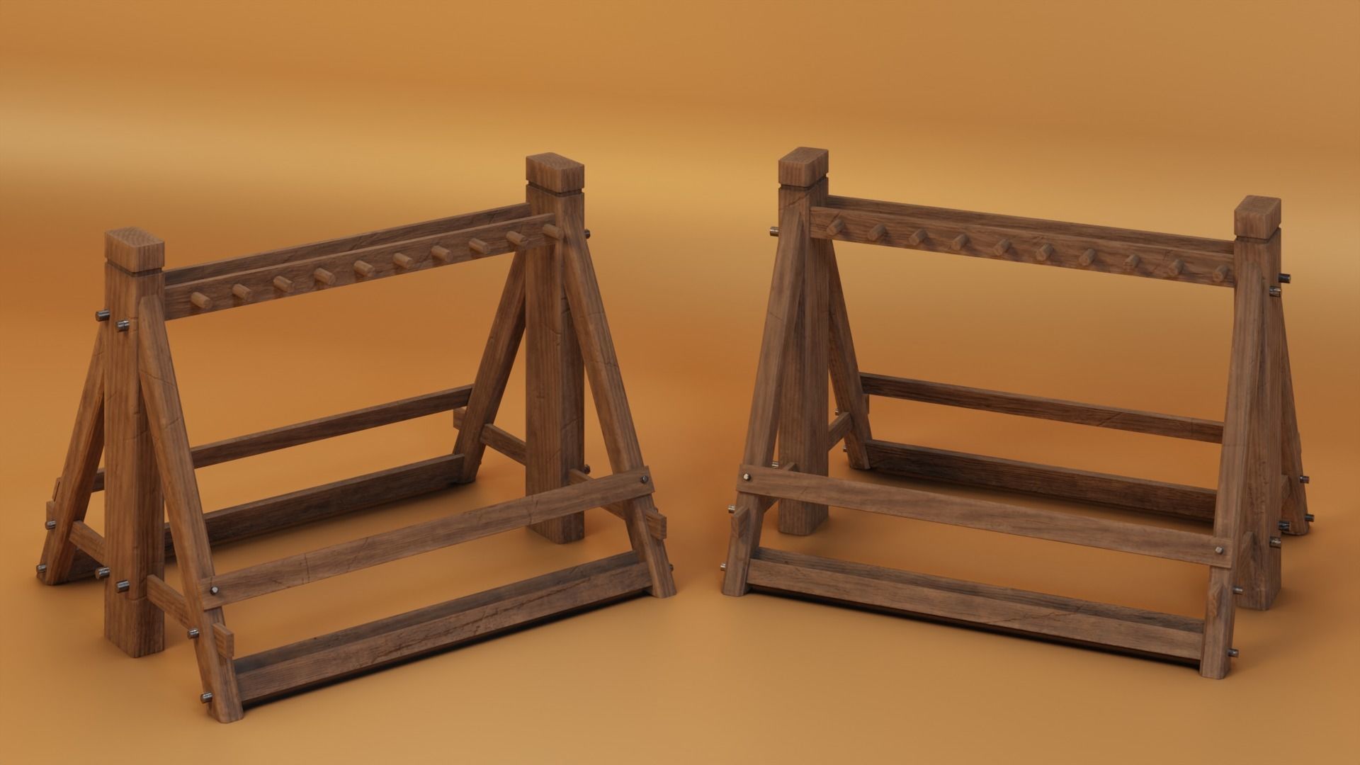 Medieval Weapon Racks free VR / AR / low-poly 3D model | CGTrader