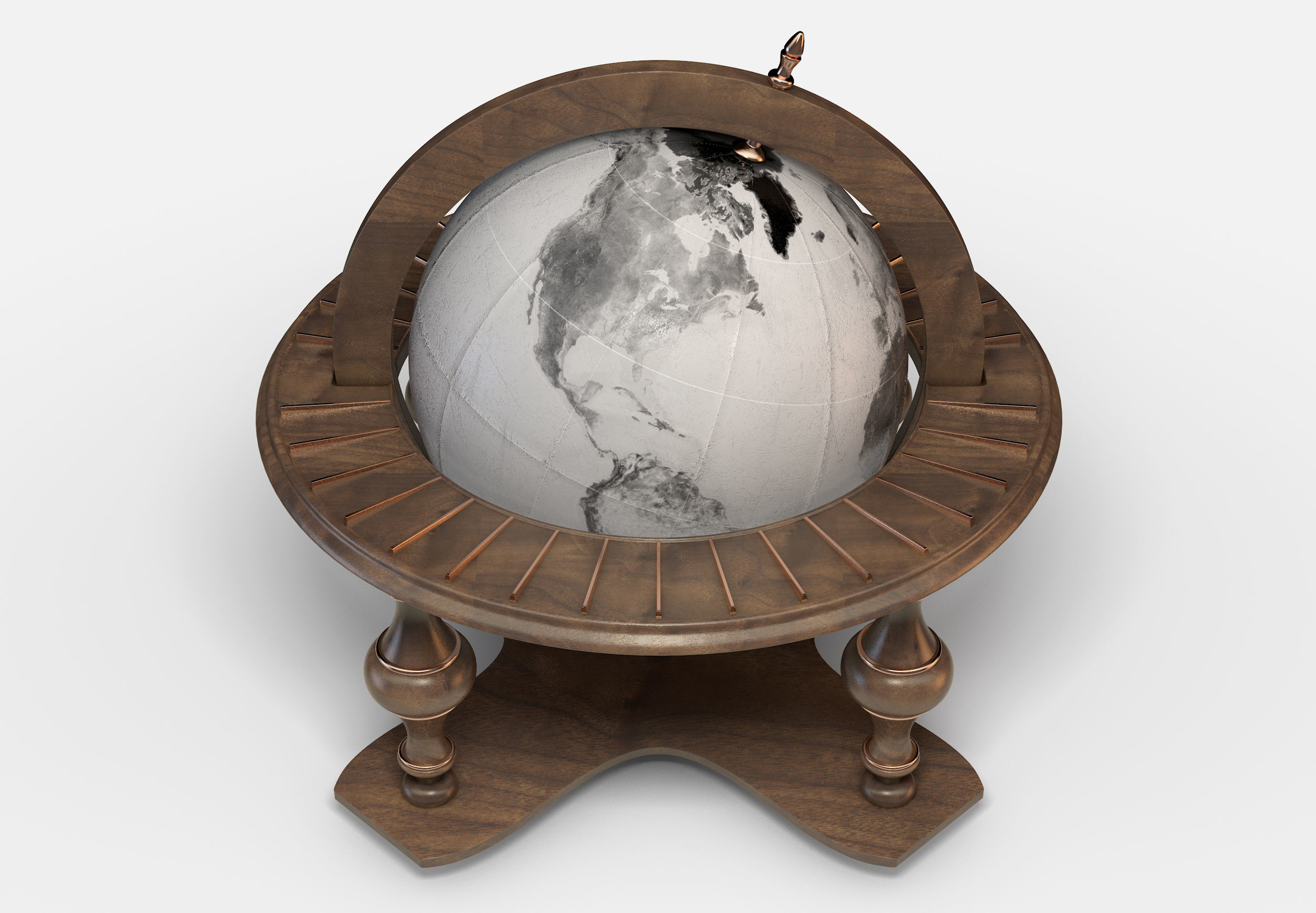 Antique World Globe Model 3D model | CGTrader
