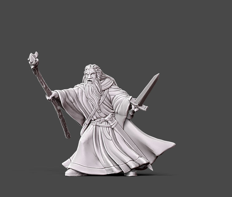 Wizard - 35mm scale 3D model 3D printable | CGTrader
