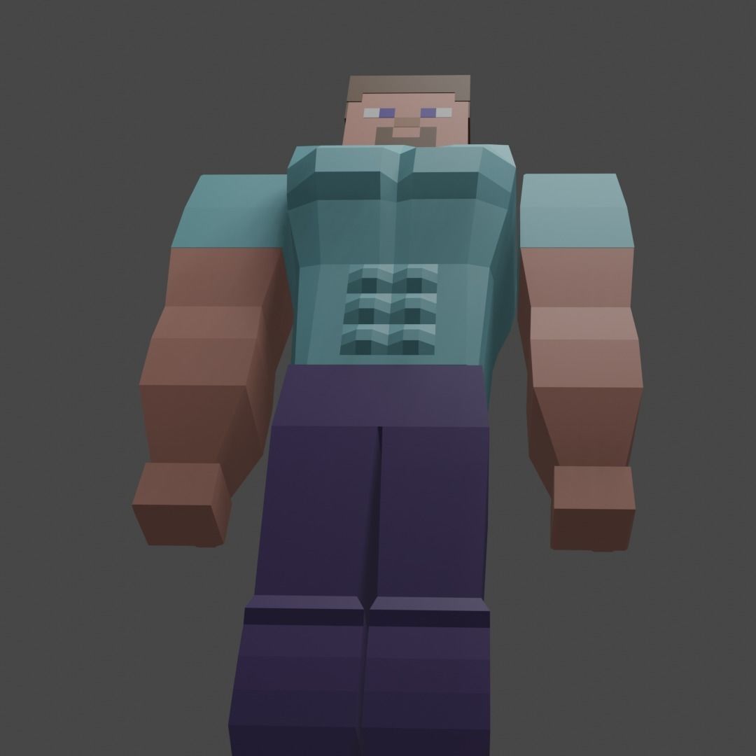 Giga Steve 3D model | CGTrader