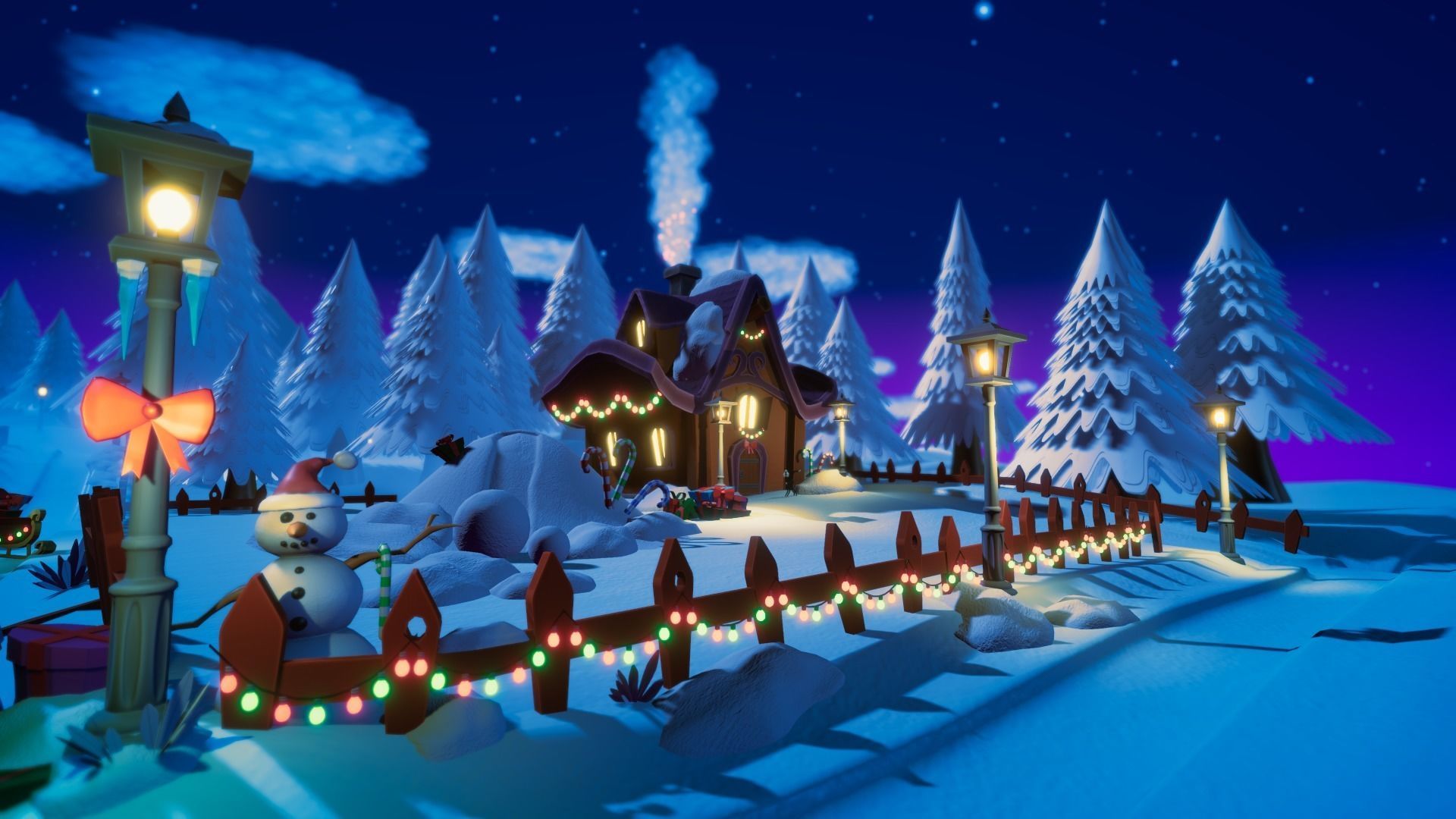 3D model Magical Winter Pack game assets Unity URP VR / AR / low-poly ...