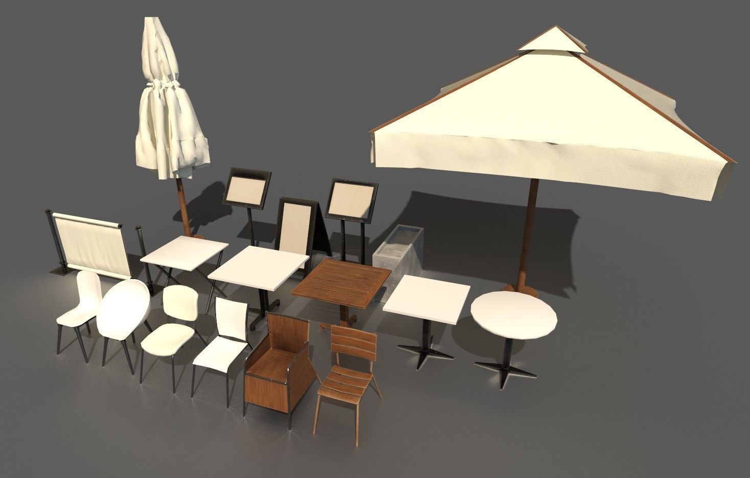 3D model Modular Restaurant props VR / AR / low-poly | CGTrader