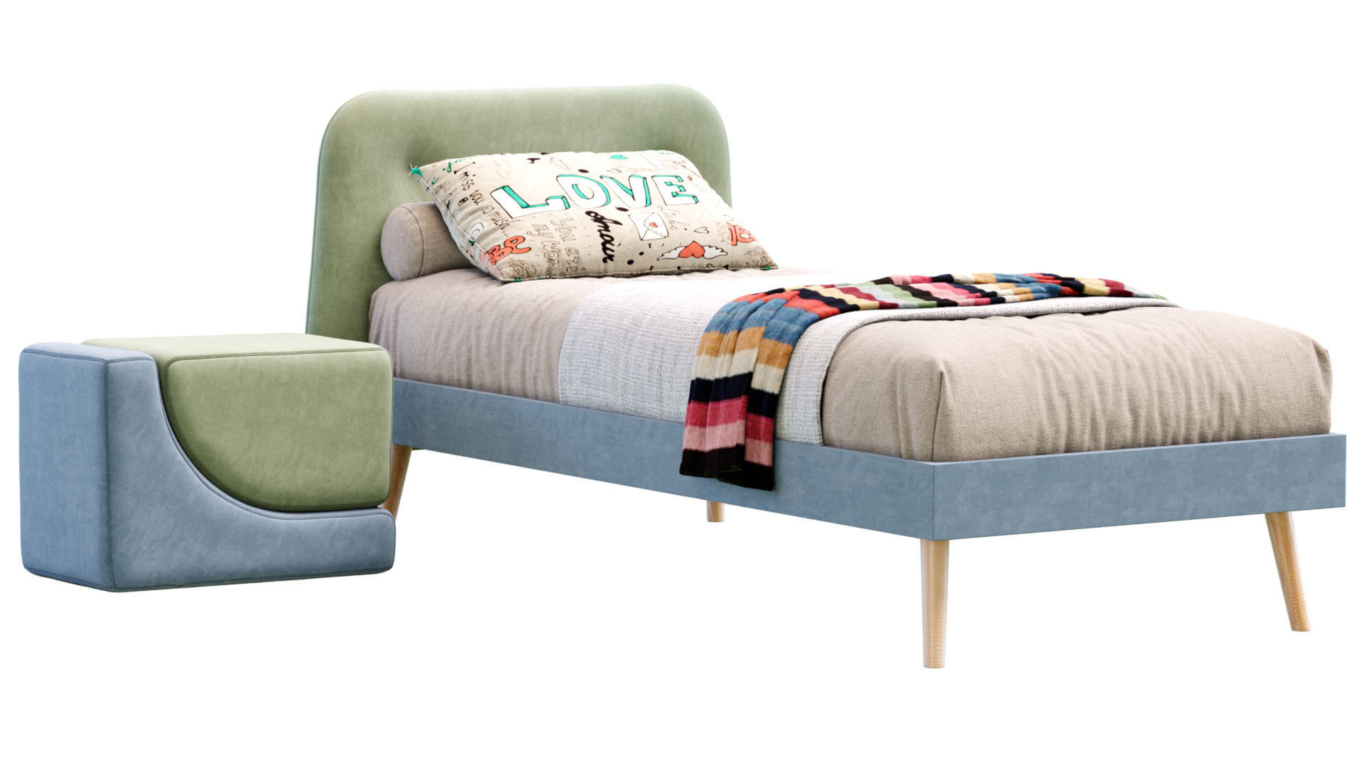Cleo Single Bed By Nidi 3D model | CGTrader