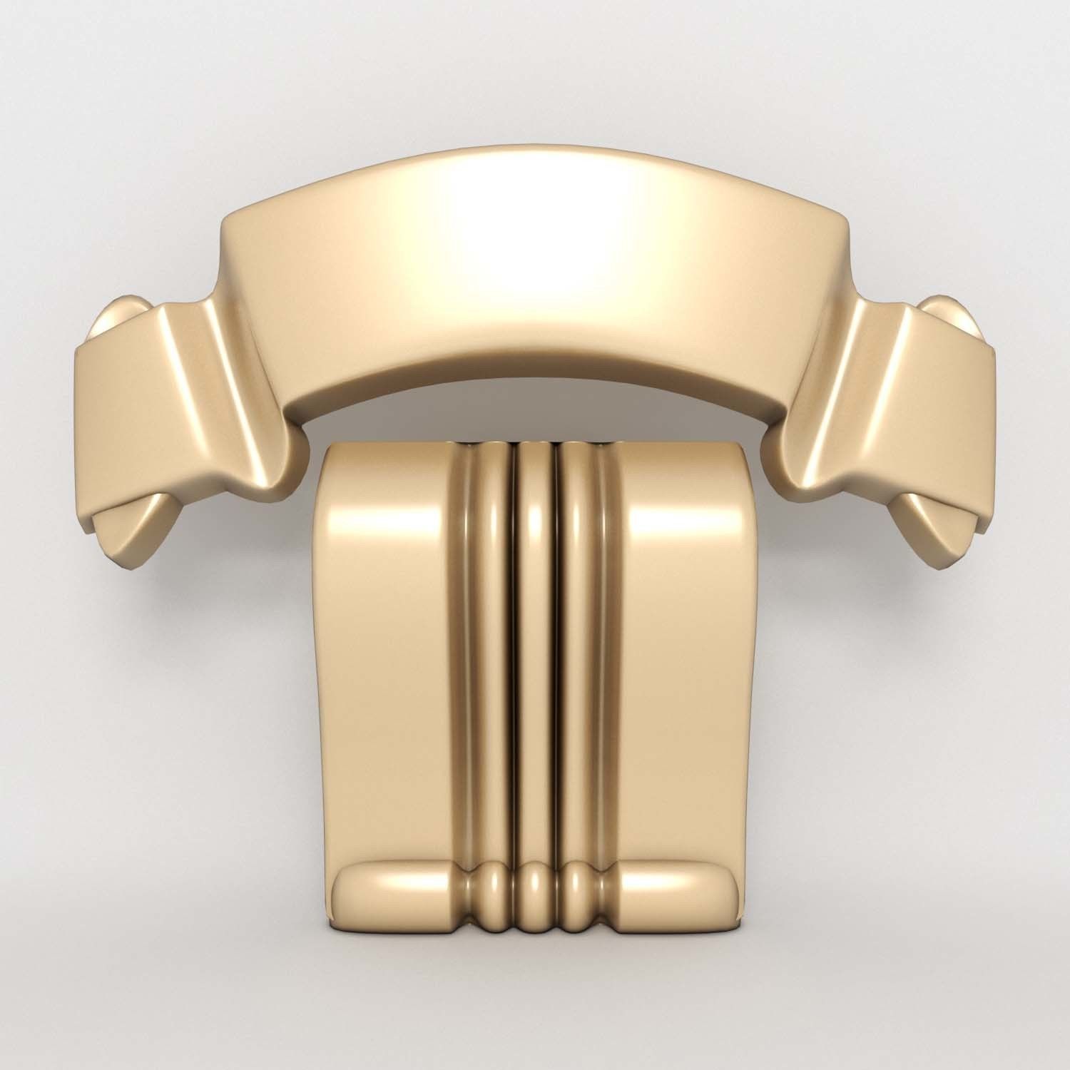 column-bracket ornate gold vase 3D model | CGTrader
