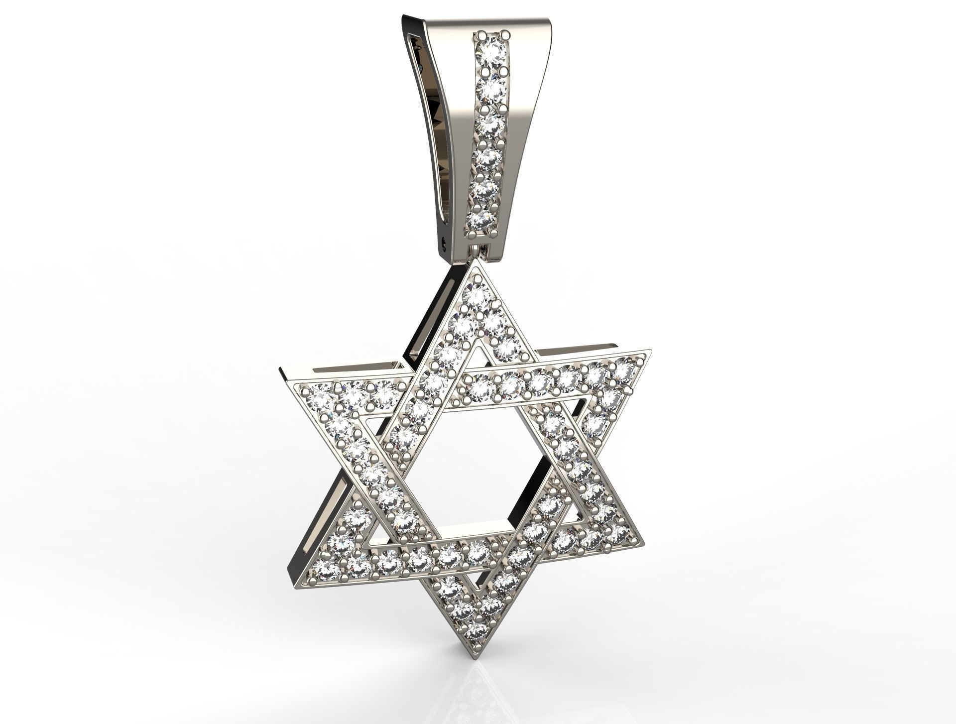 Diamond Star of David 3D model 3D printable | CGTrader