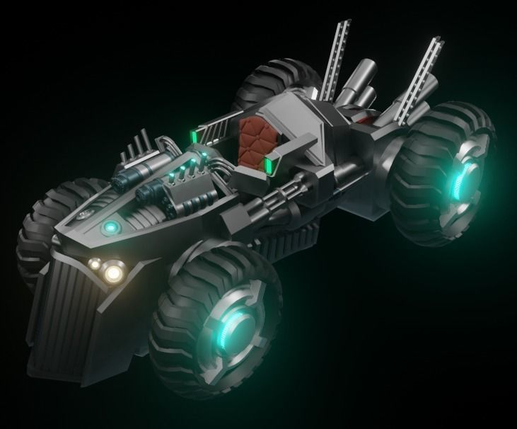 3D model Sci Fi racing vehicle VR / AR / low-poly | CGTrader