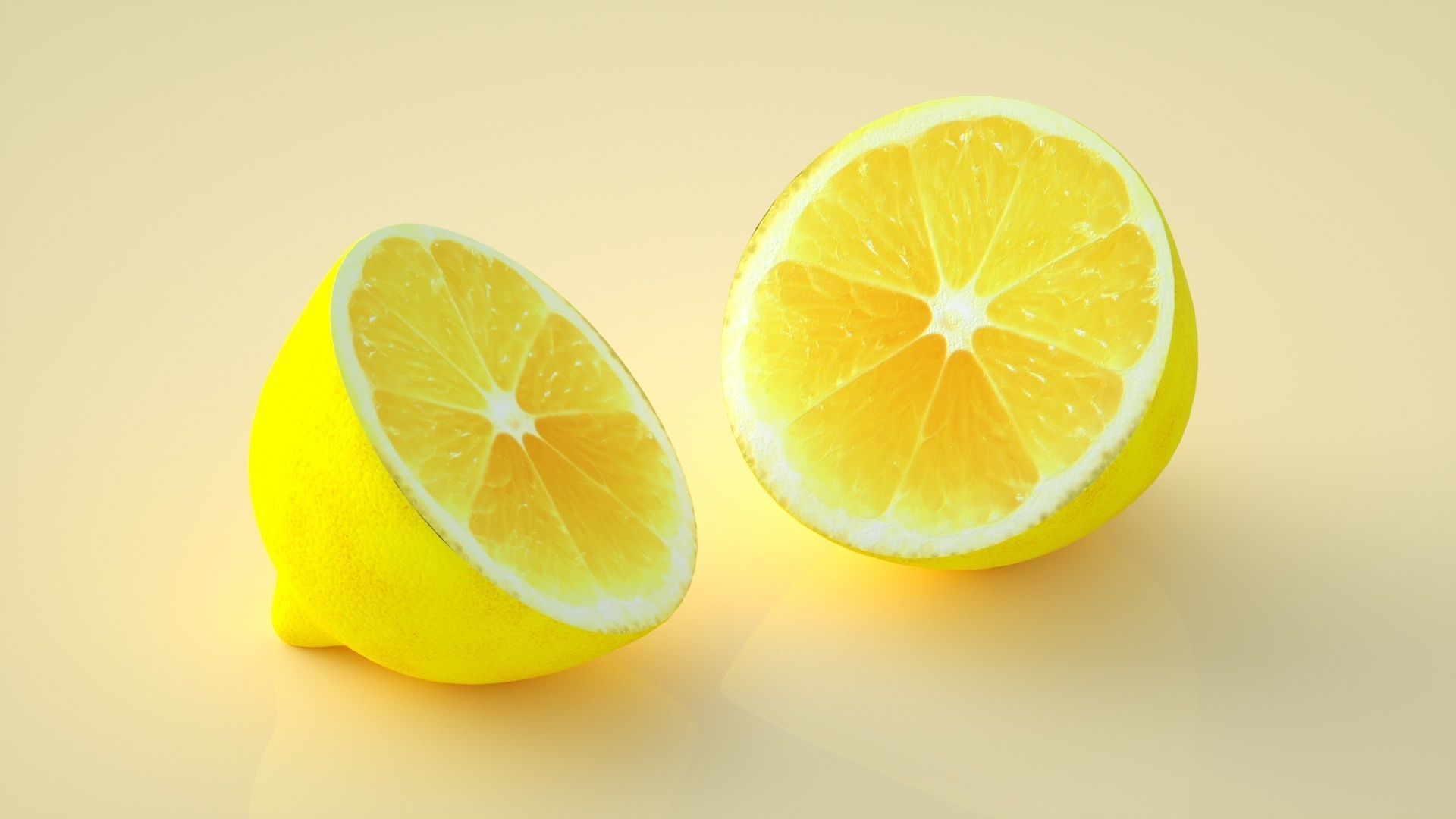 lemon half lemon sliced 3D model | CGTrader