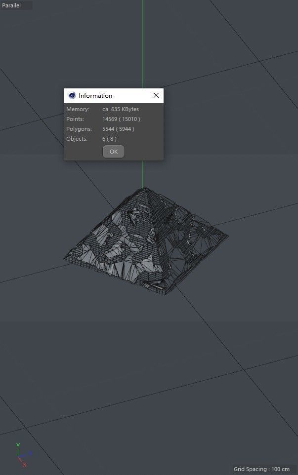 egyptian pyramid cubic cone desertification 3D model | CGTrader