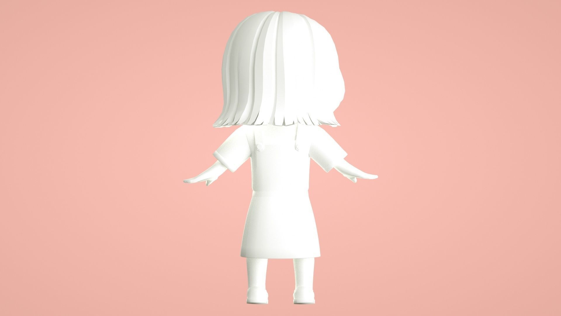 child little girl primary school student little girl 3D model | CGTrader