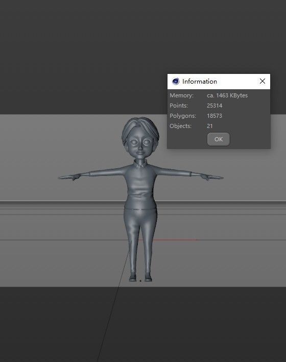 cartoon old lady old granny aunt aunt old man mother grandma 3D model ...