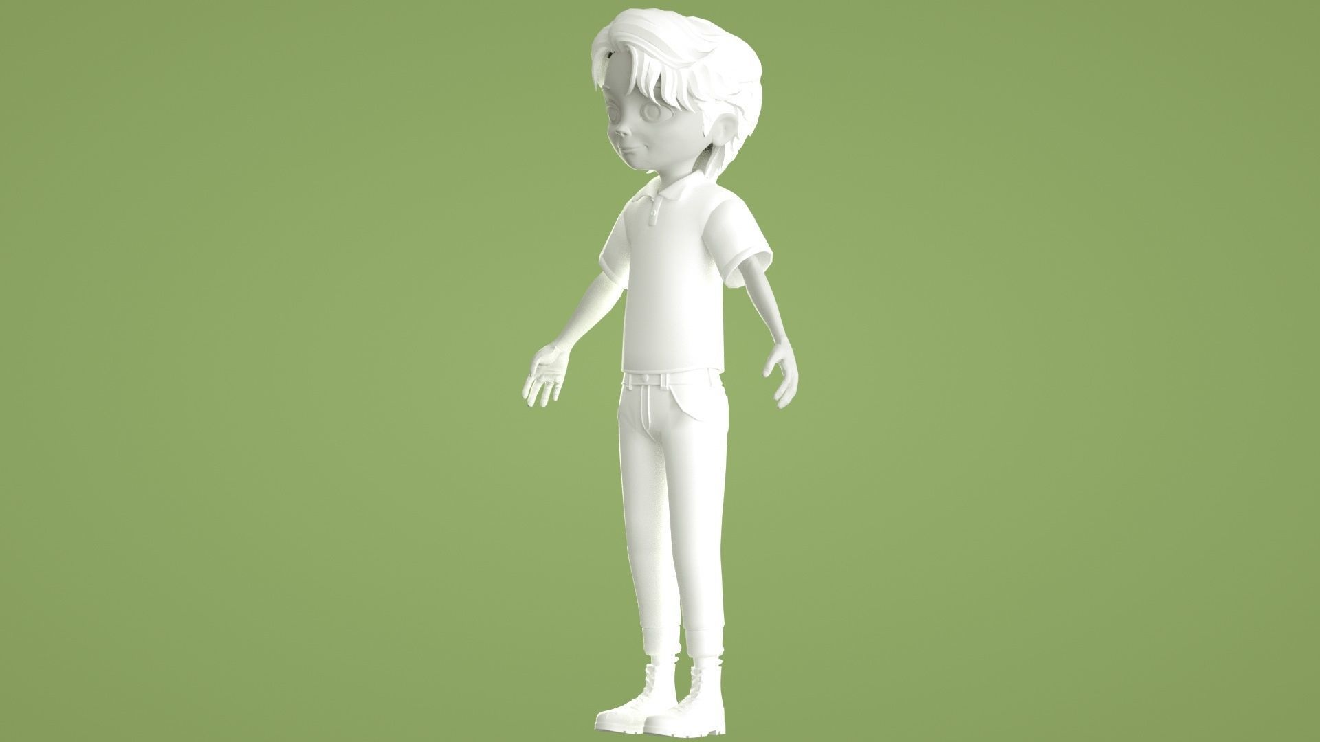 cartoon black kid little boy 3D model | CGTrader