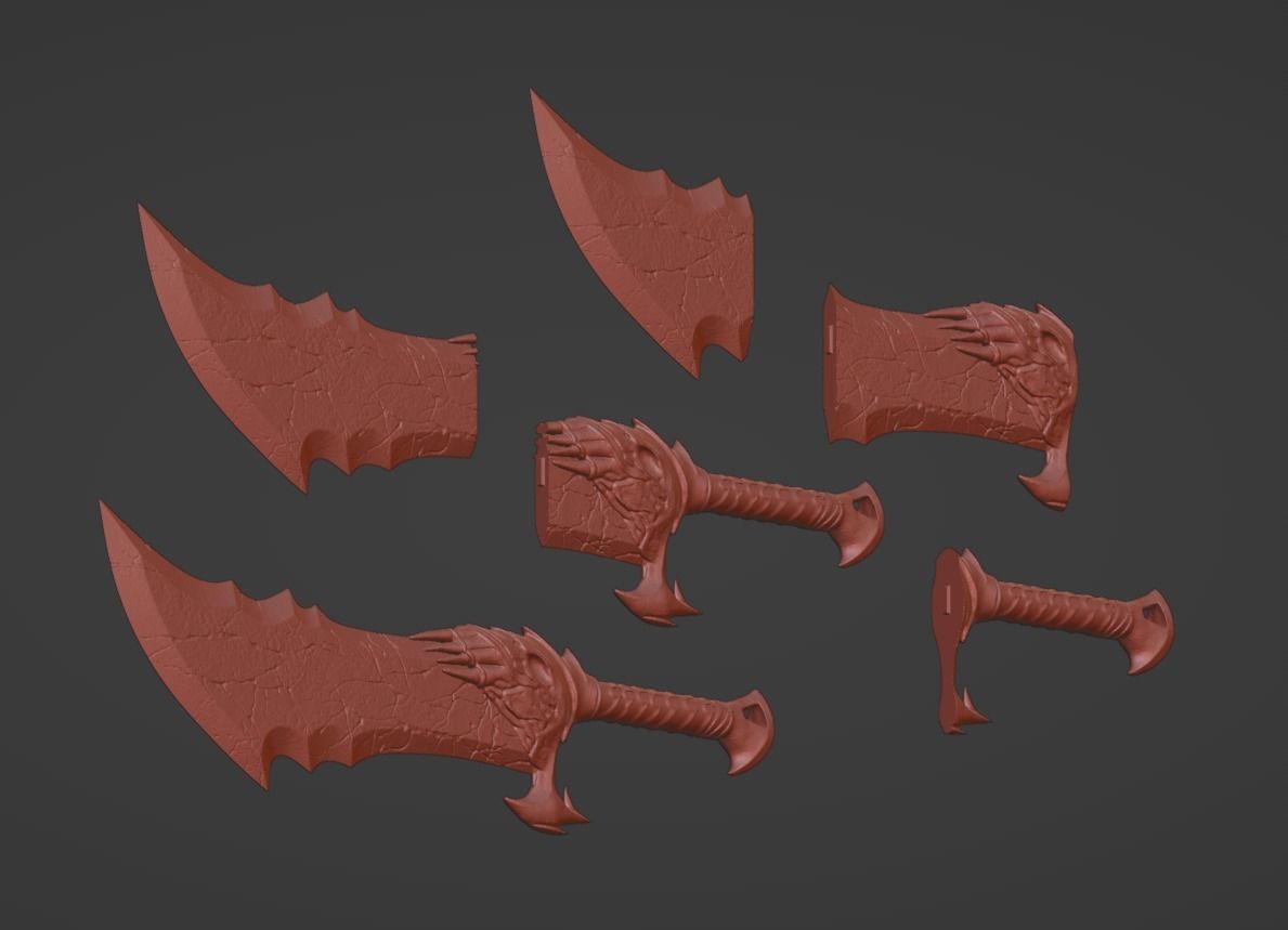 blade of chaos 3D model 3D printable | CGTrader