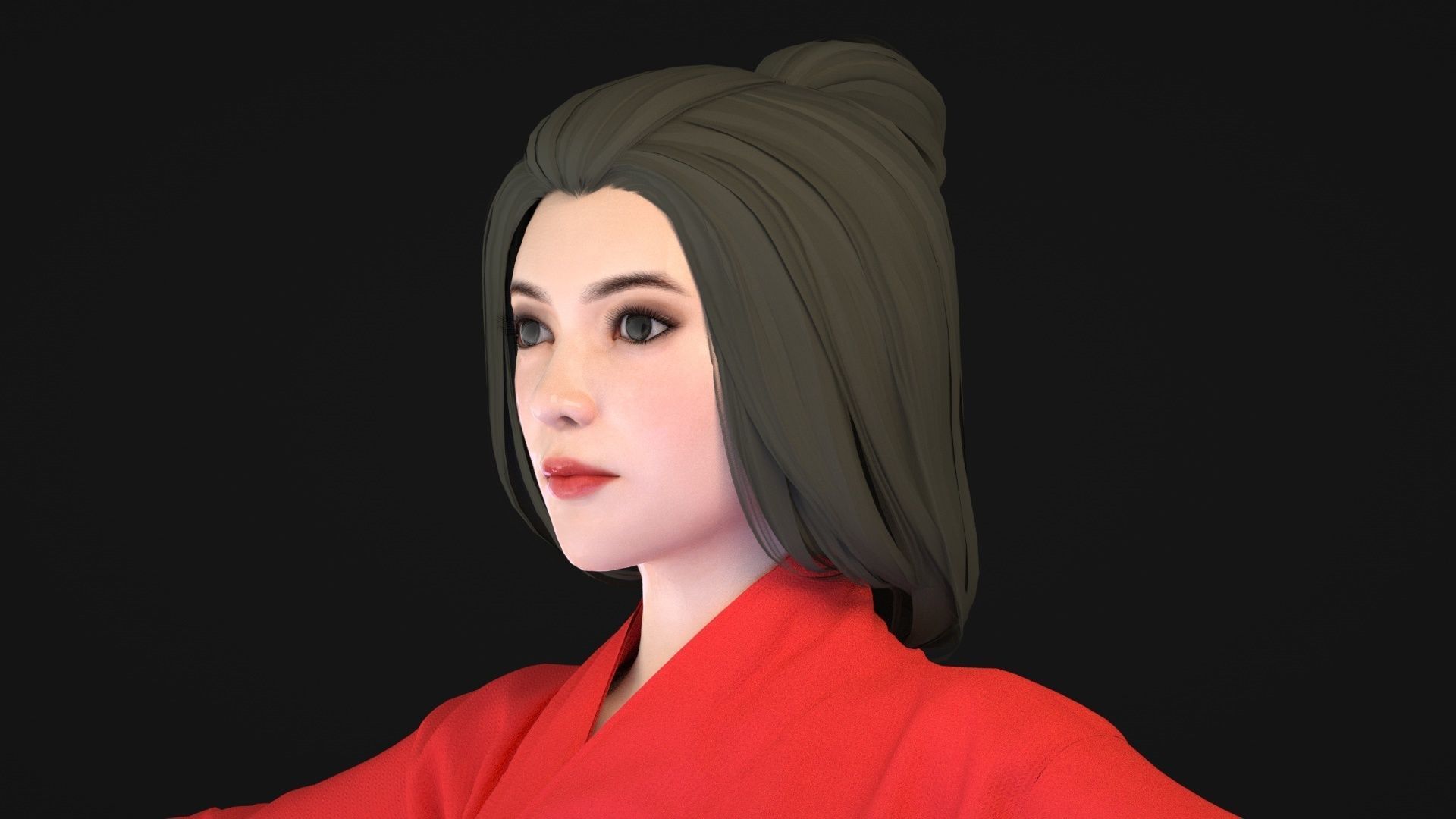 Cartoon Hanfu women Hanfu chest-length skirts 3D model | CGTrader