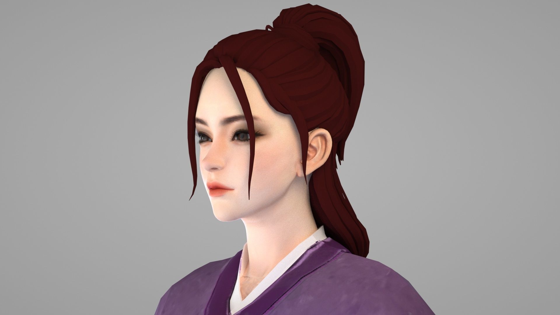 ancient chivalrous woman 3D model | CGTrader