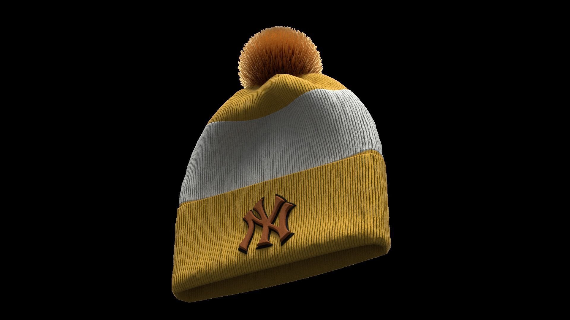 wool Hat-3D CLO-New york yankees 3D model | CGTrader