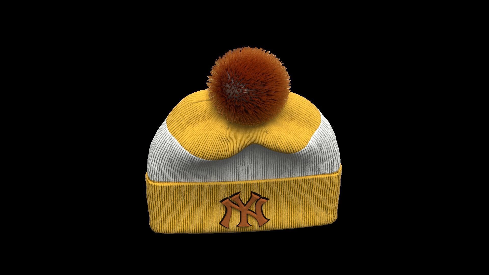 wool Hat-3D CLO-New york yankees 3D model | CGTrader