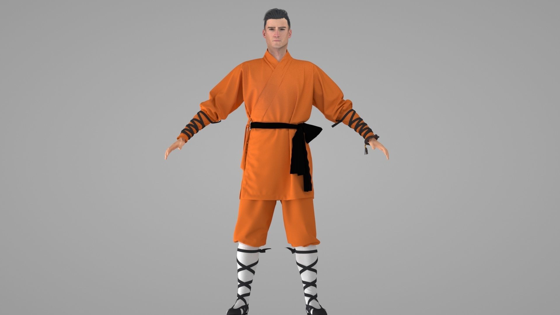 Shaolin Lay Disciple Monk Monk Master 3D model | CGTrader