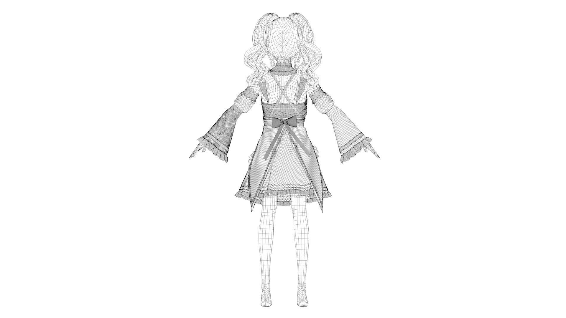 virtual idol maid servant maid 3D model | CGTrader
