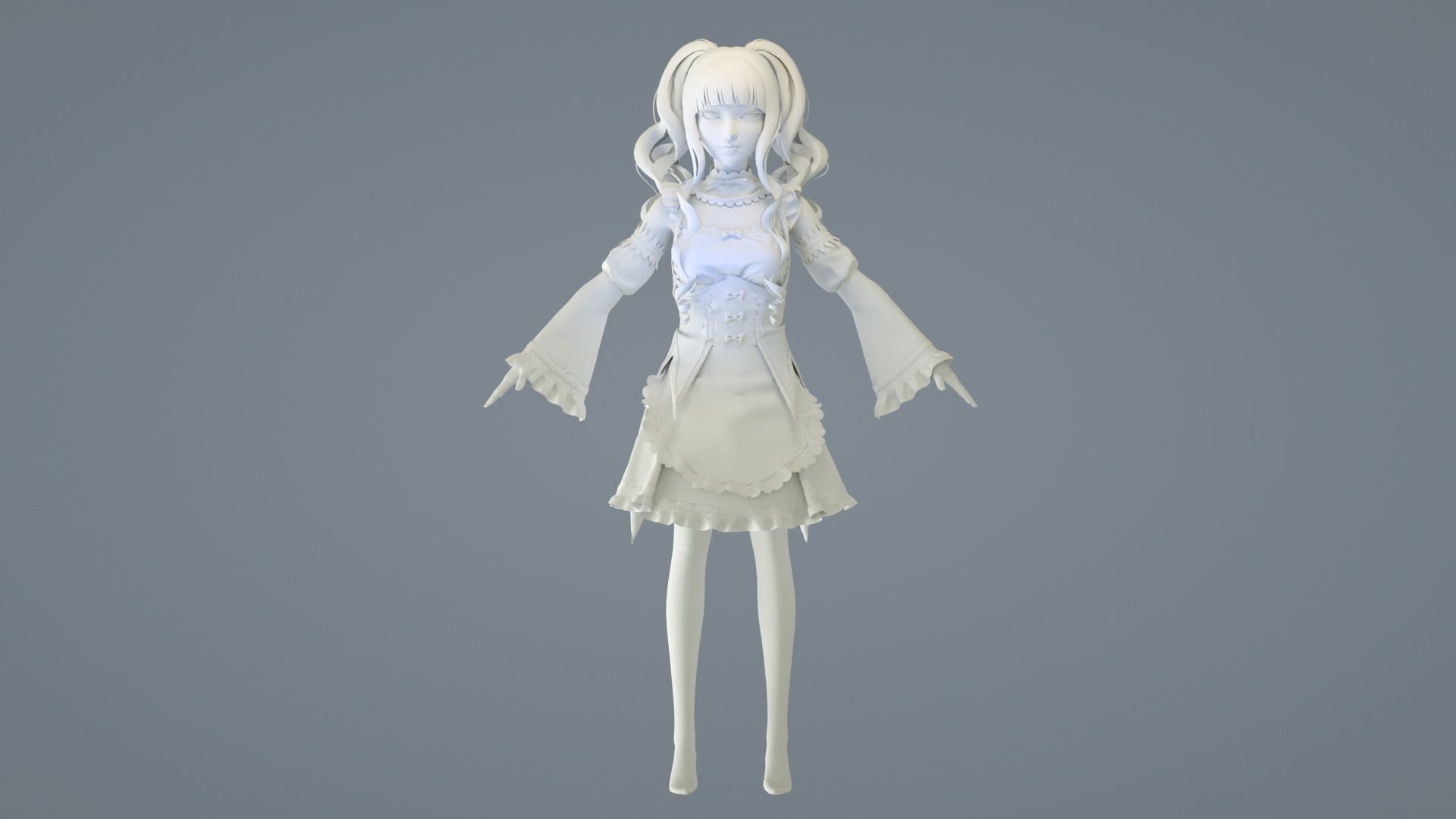 virtual idol maid servant maid 3D model | CGTrader