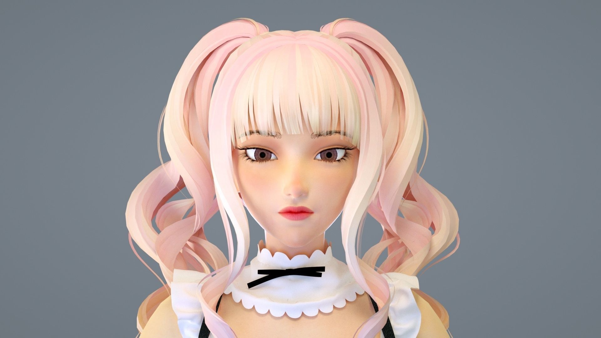virtual idol maid servant maid 3D model | CGTrader