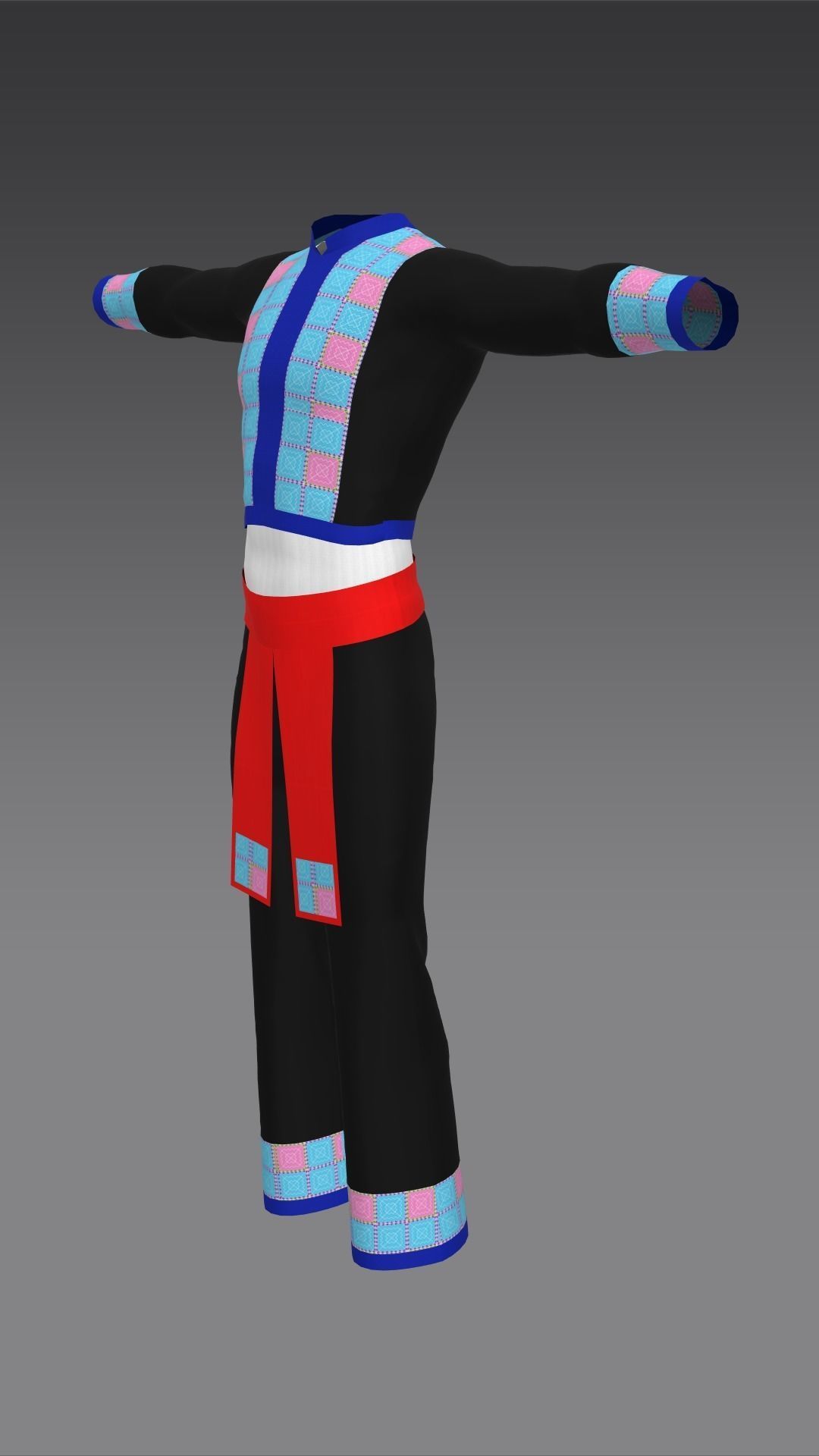 male outfit for Hmong cartoon 3d 3D model | CGTrader