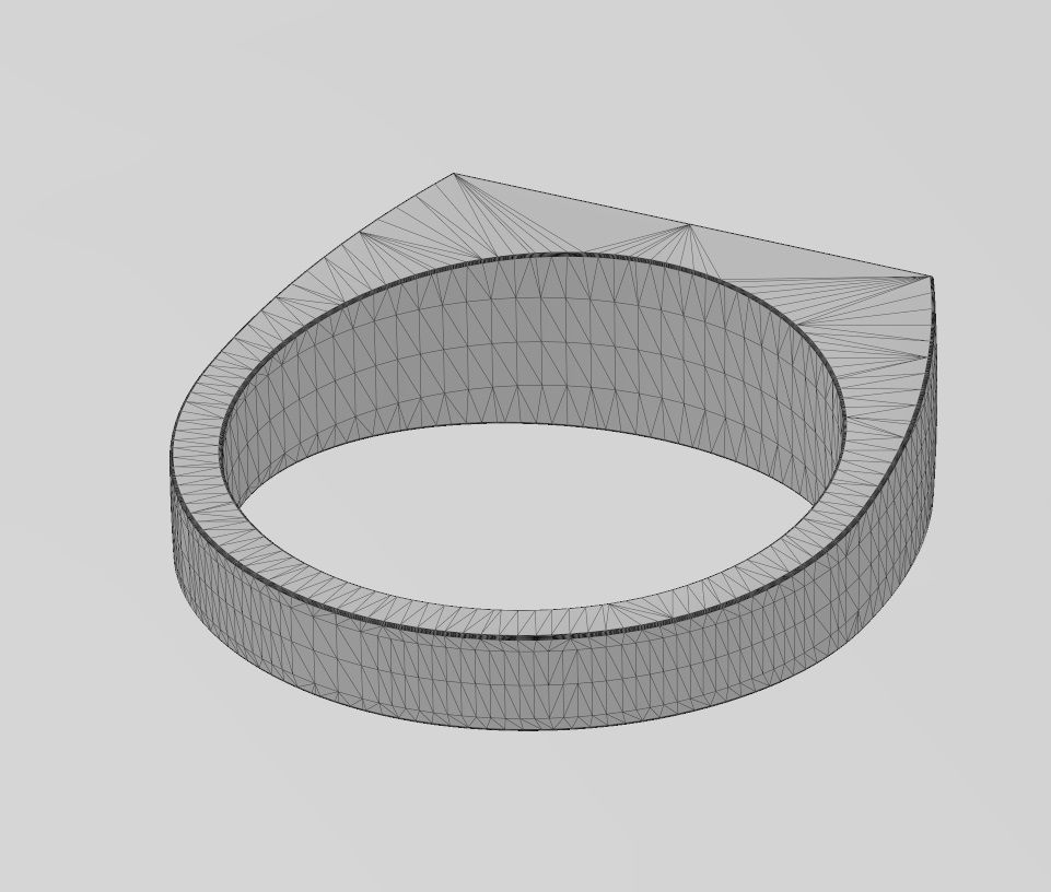 Rectangular Nike engraving signet US sizes 6to9 3D model 3D printable ...