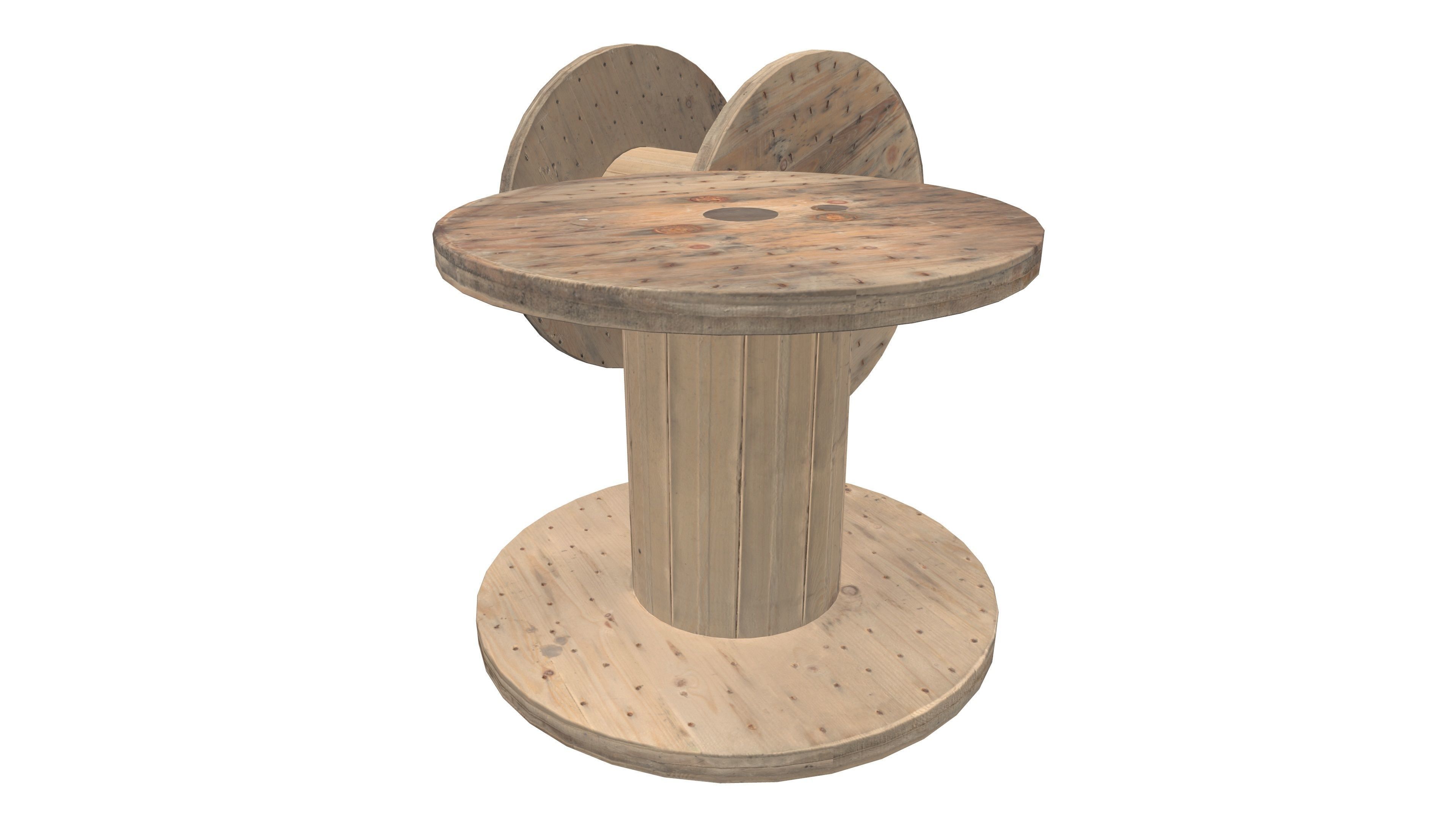 3D model Wooden Cable Reel 3D Model AR VR PBR VR / AR / low-poly | CGTrader
