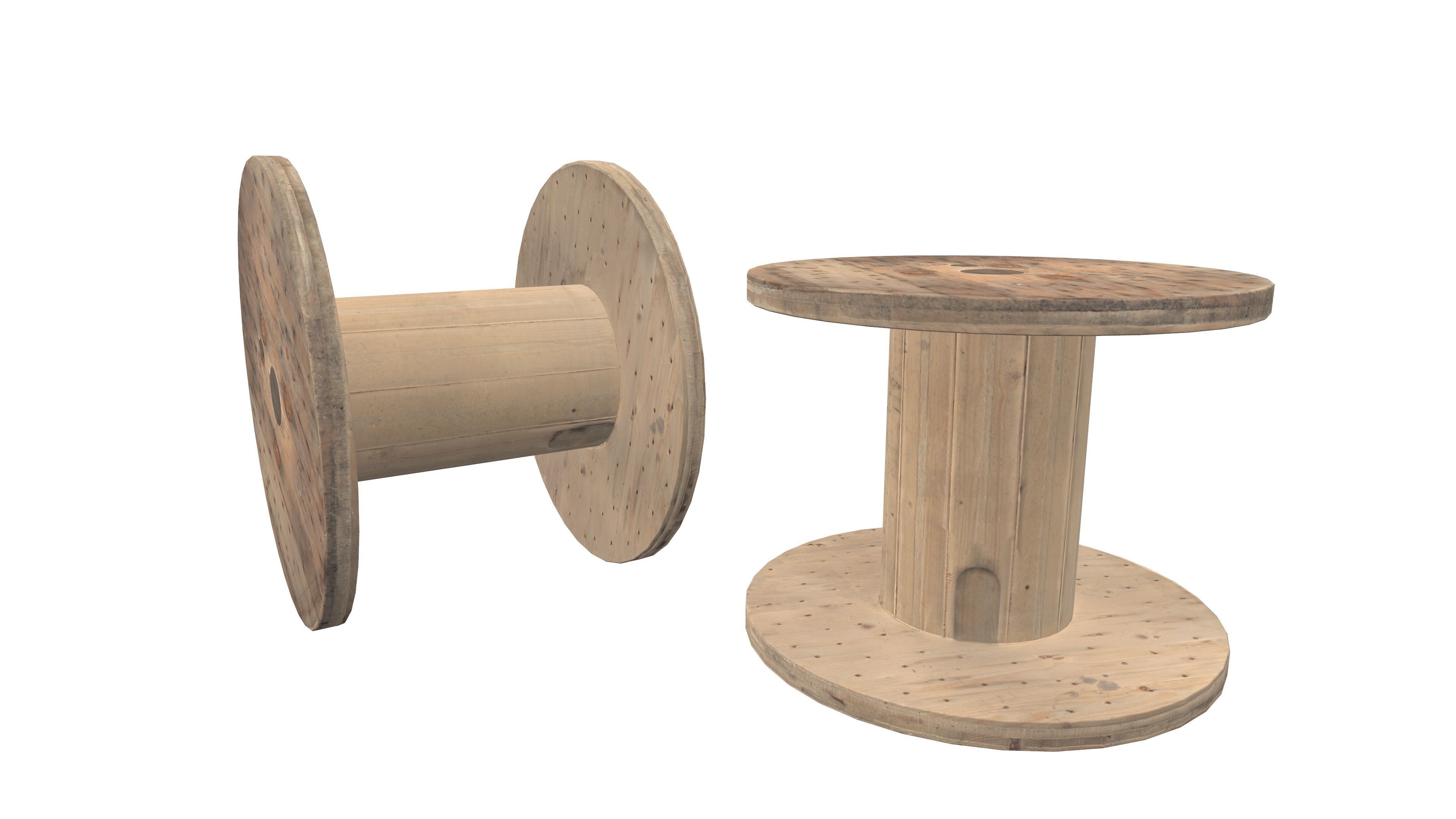 3D model Wooden Cable Reel 3D Model AR VR PBR VR / AR / low-poly | CGTrader