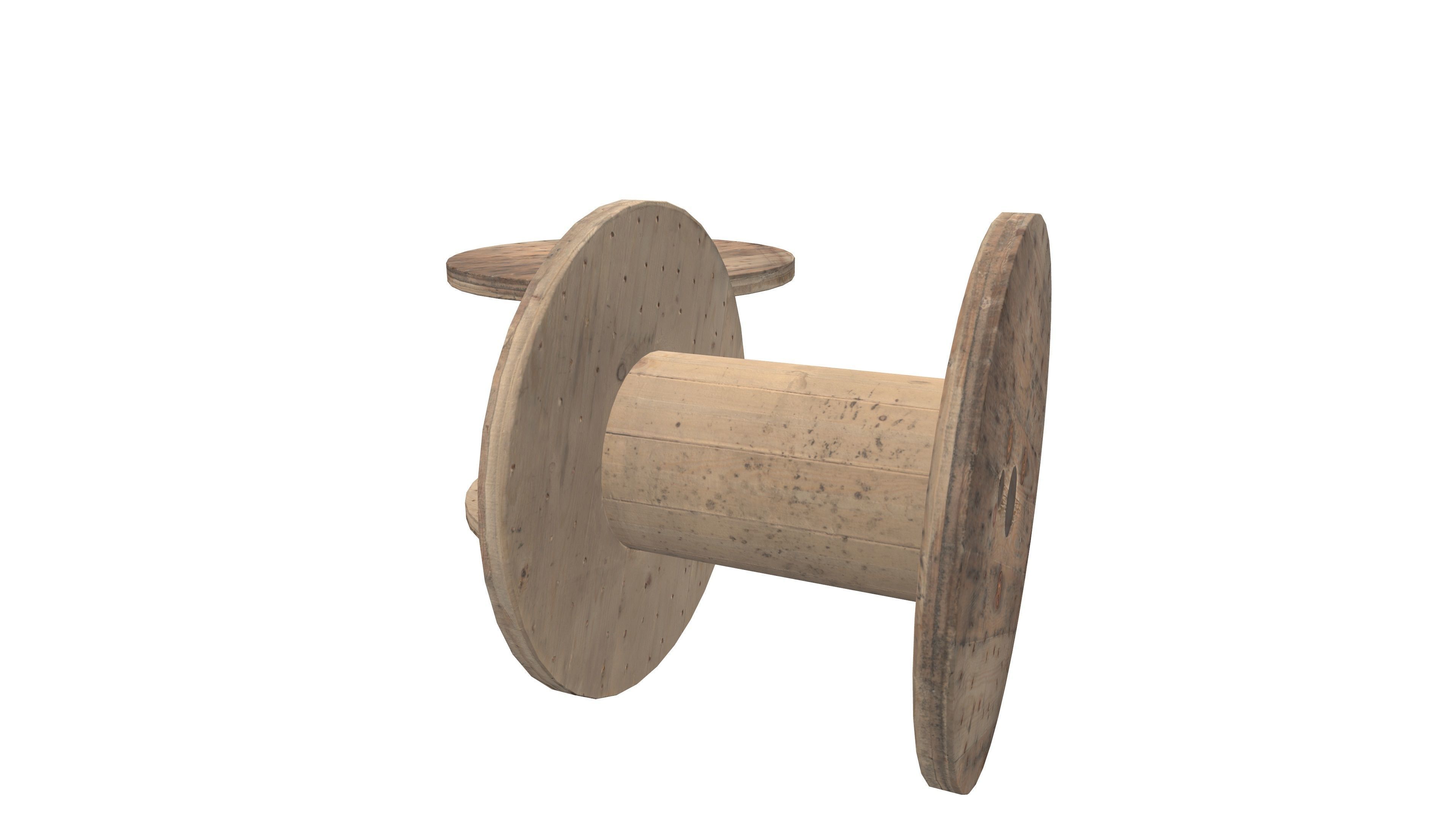 3D model Wooden Cable Reel 3D Model AR VR PBR VR / AR / low-poly | CGTrader