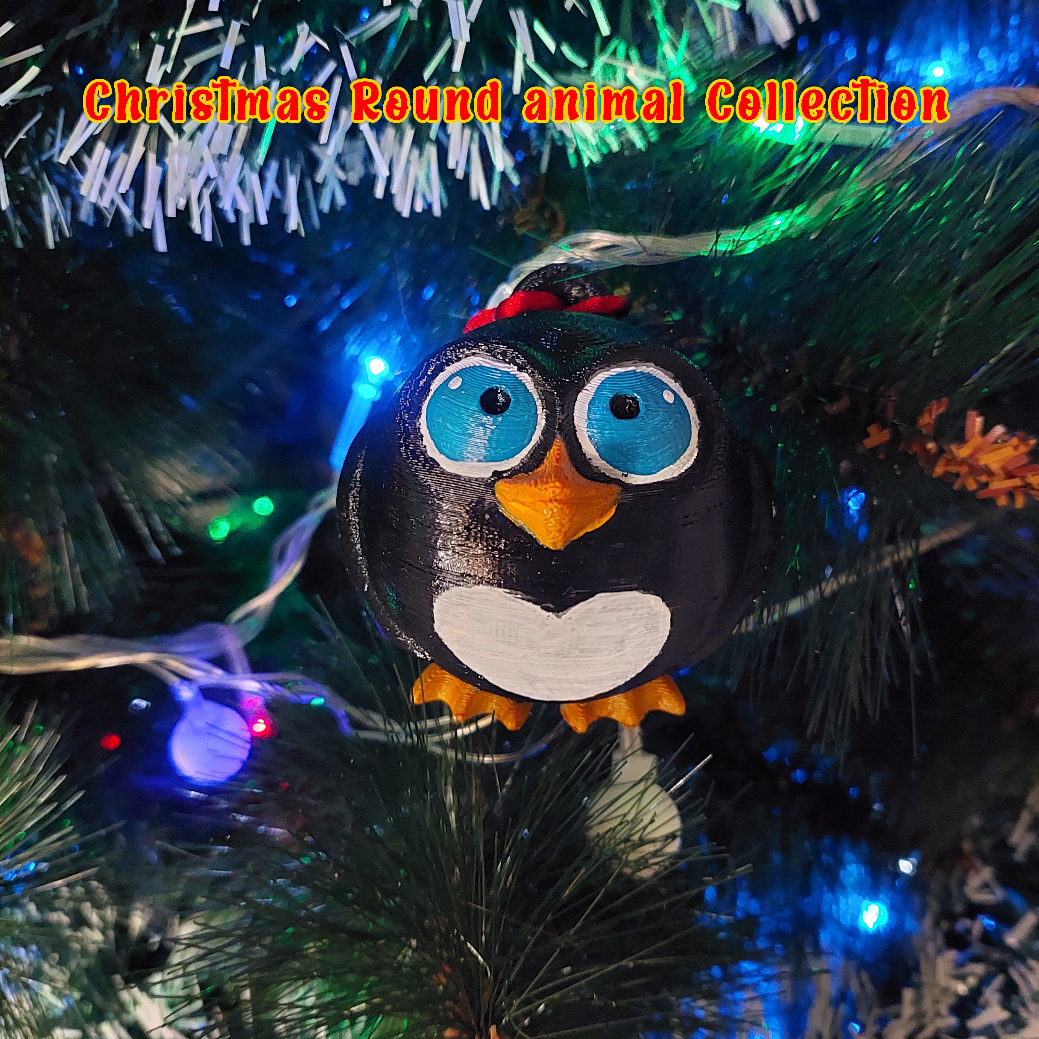 Round animals collection Penguin 3D model 3D printable | CGTrader