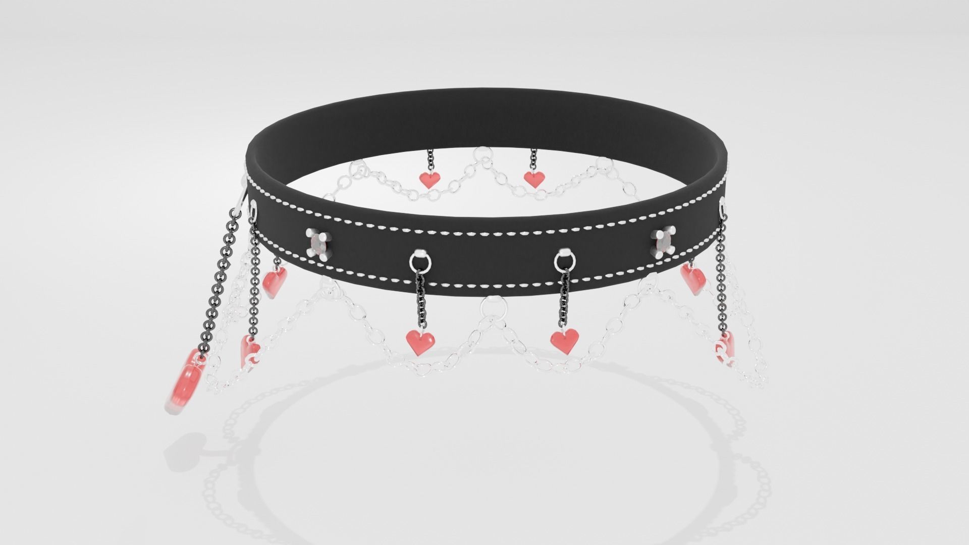 Kawaii Heart Valentine s Day Collar VR Asset High Poly 3D model | CGTrader