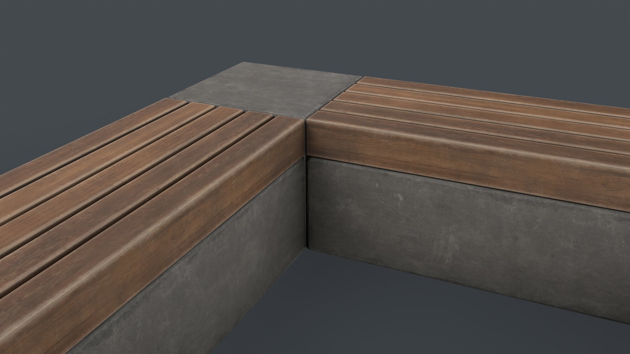 3D model Modern Outdoor Bench 115 PBR Game Ready VR / AR / low-poly ...