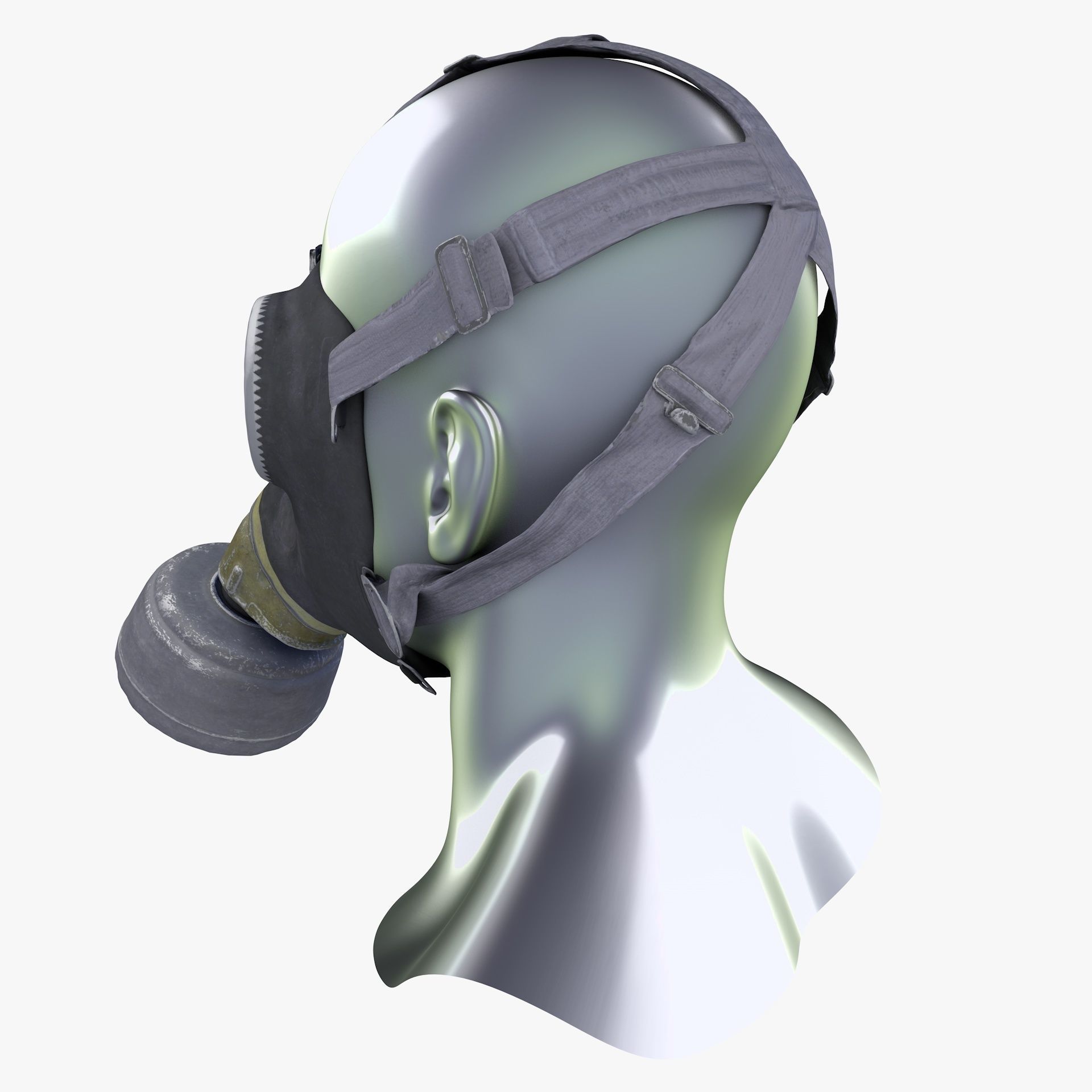 3D model WWII German Gas Mask M38 Low Poly VR / AR / low-poly | CGTrader